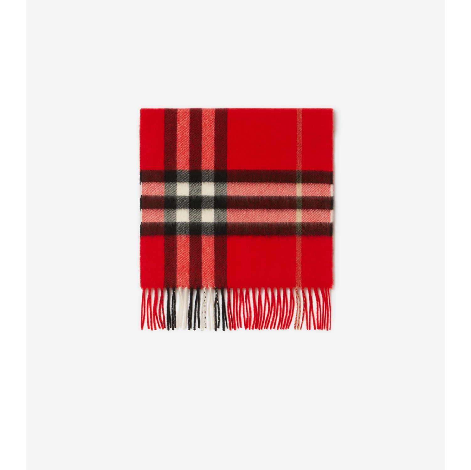 Check Cashmere Scarf in Red | Burberry® Official