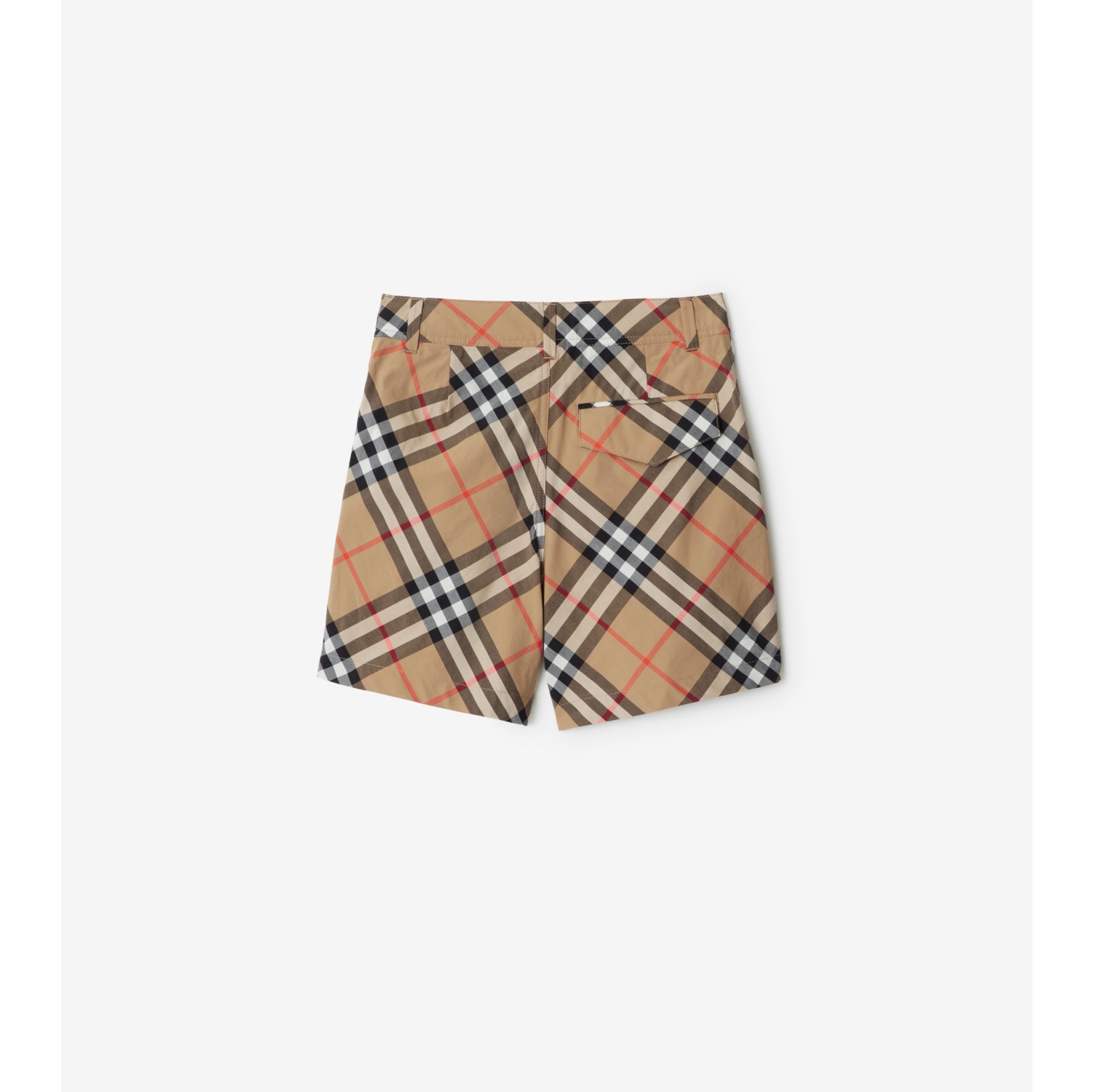 Check Cotton Shorts in Sand | Burberry® Official
