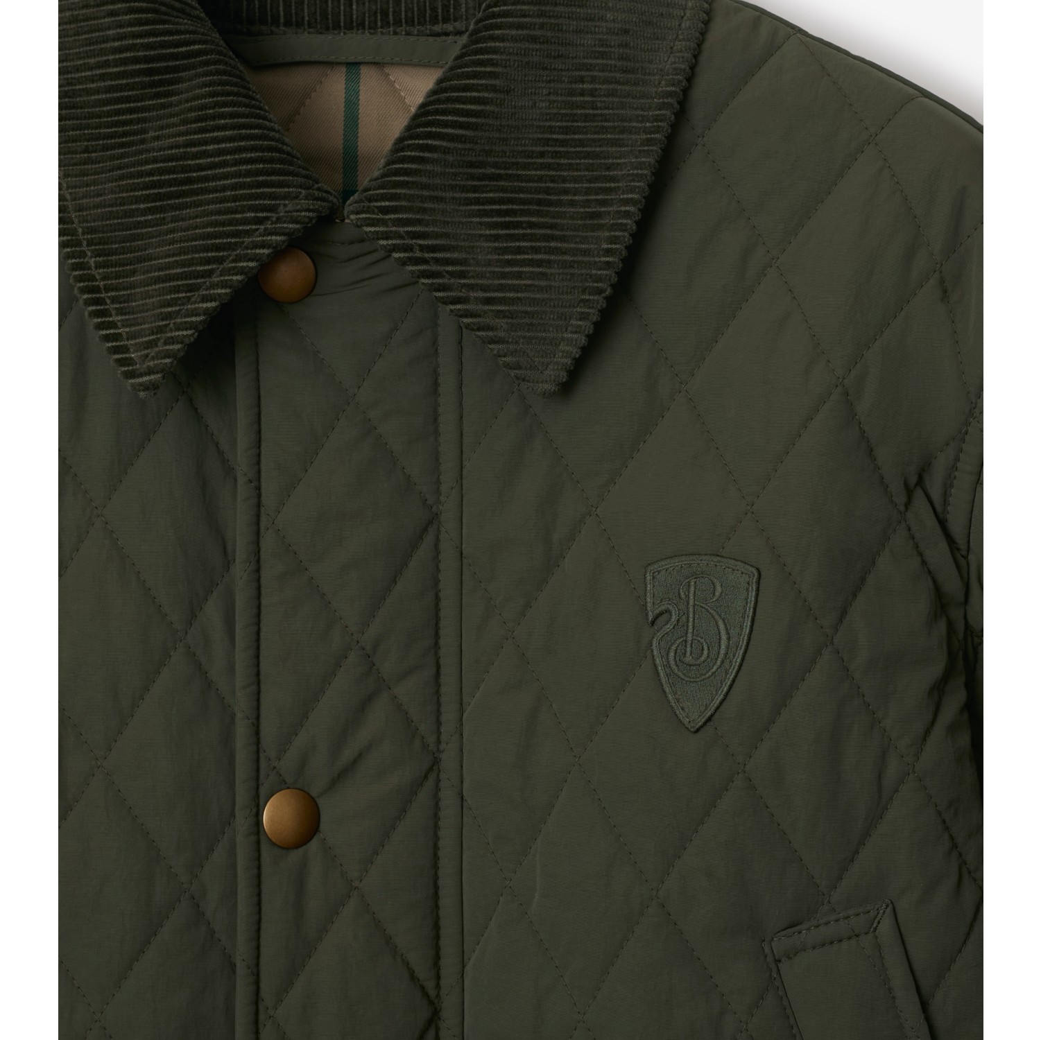 Quilted Nylon Barn Jacket in Loch/linden - Women | Burberry® Official