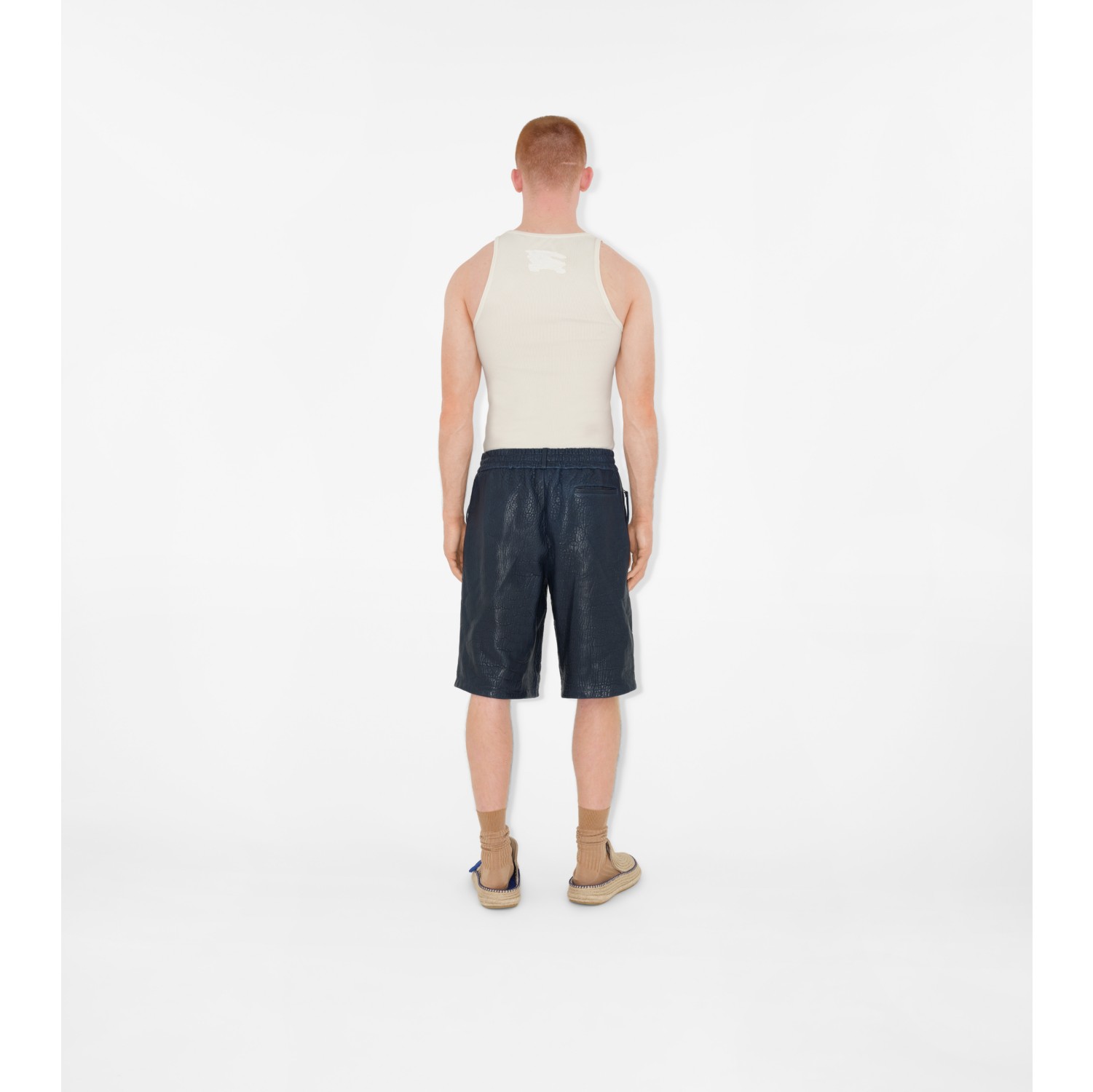 Leather Shorts in Black - Men | Burberry® Official