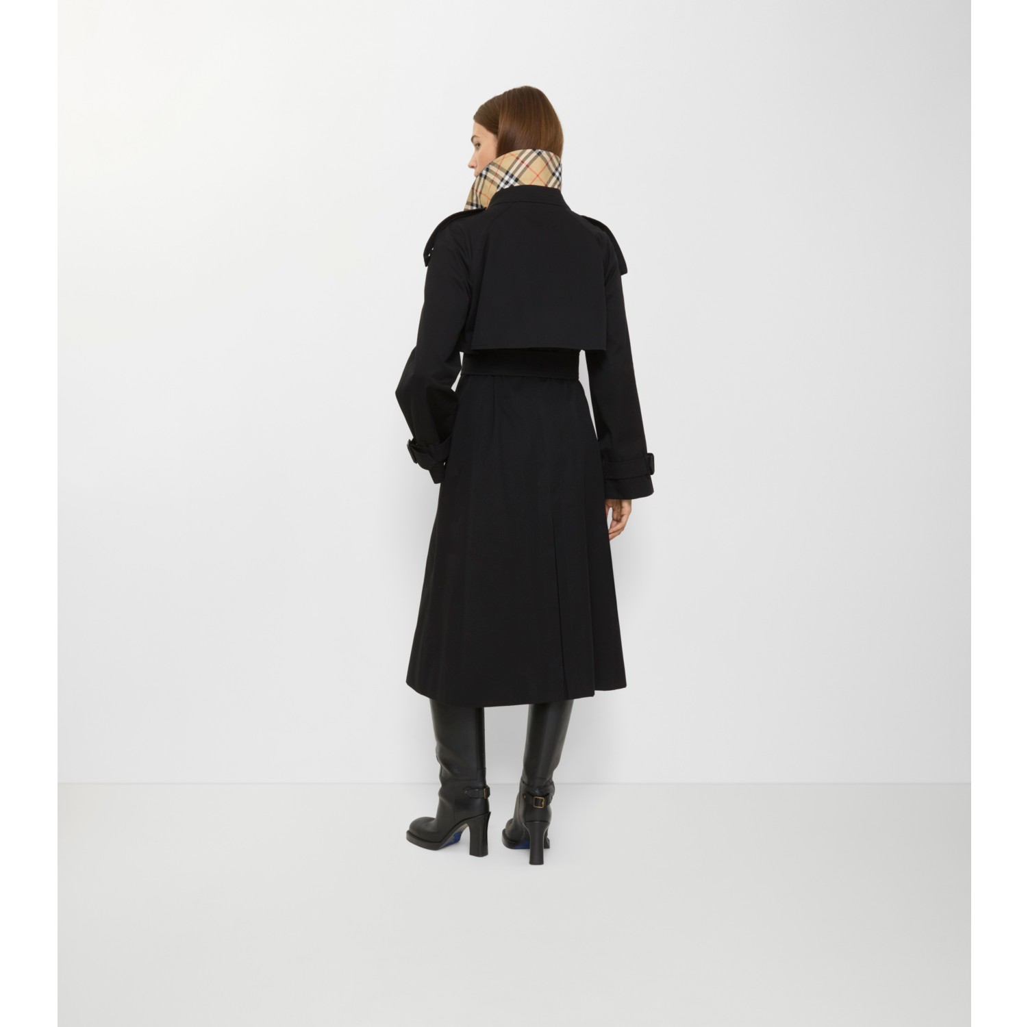Langer Trenchcoat „Fitzrovia“ aus Gabardine (Schwarz) - Damen ...