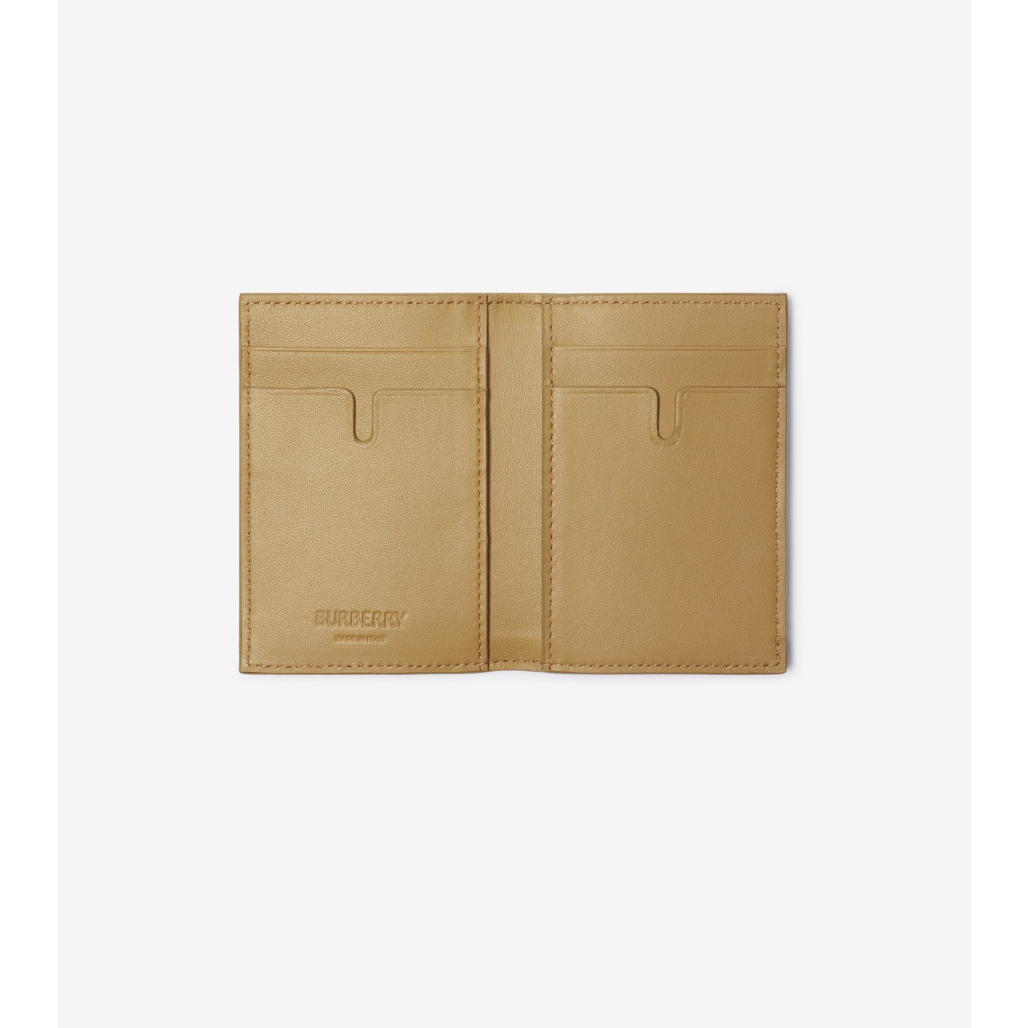 Check Folding Card Case in Sand - Men | Burberry® Official