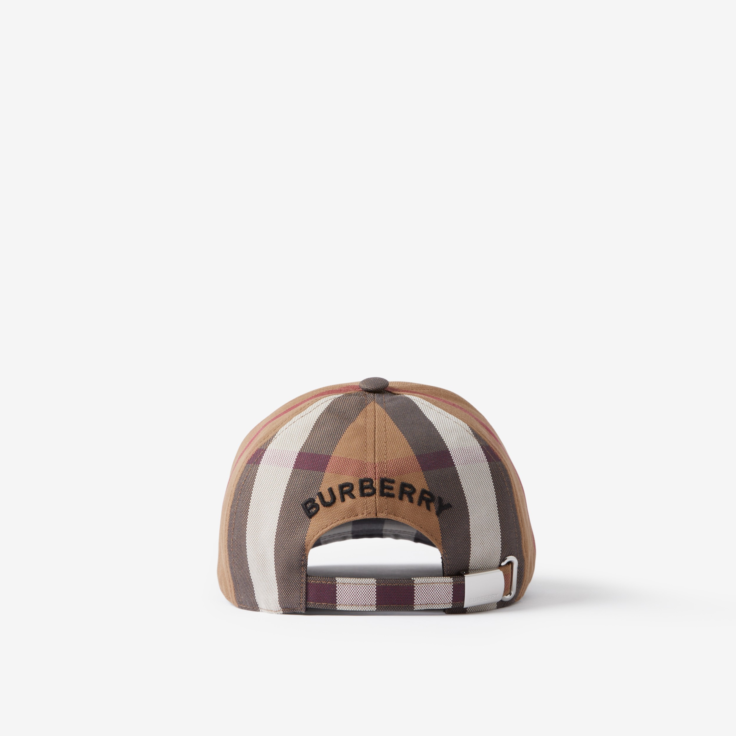 Check Cotton Baseball Cap in Dark Birch Brown | Burberry® Official