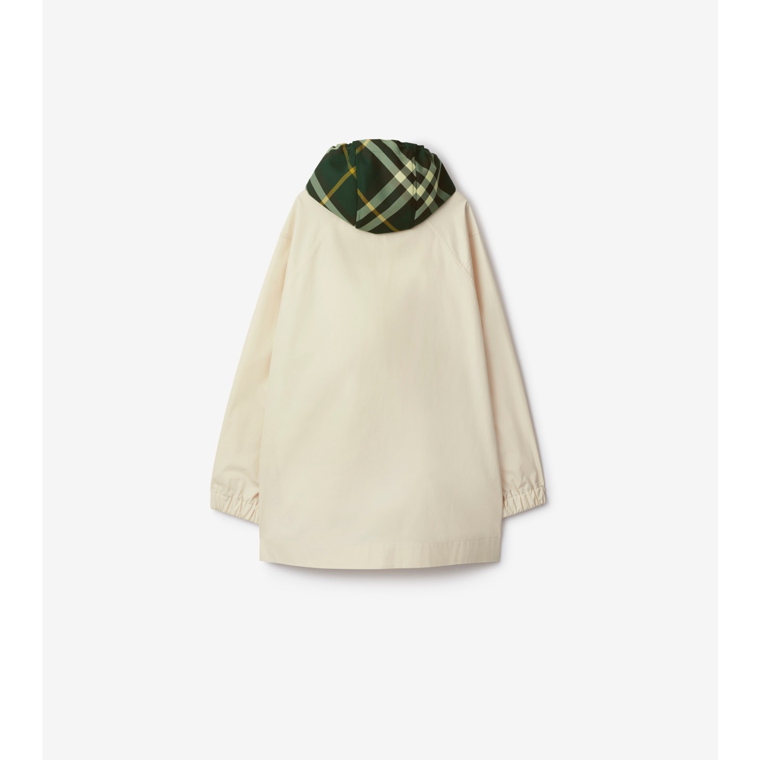 Check Hood Gabardine Parka in Soap - Women | Burberry® Official
