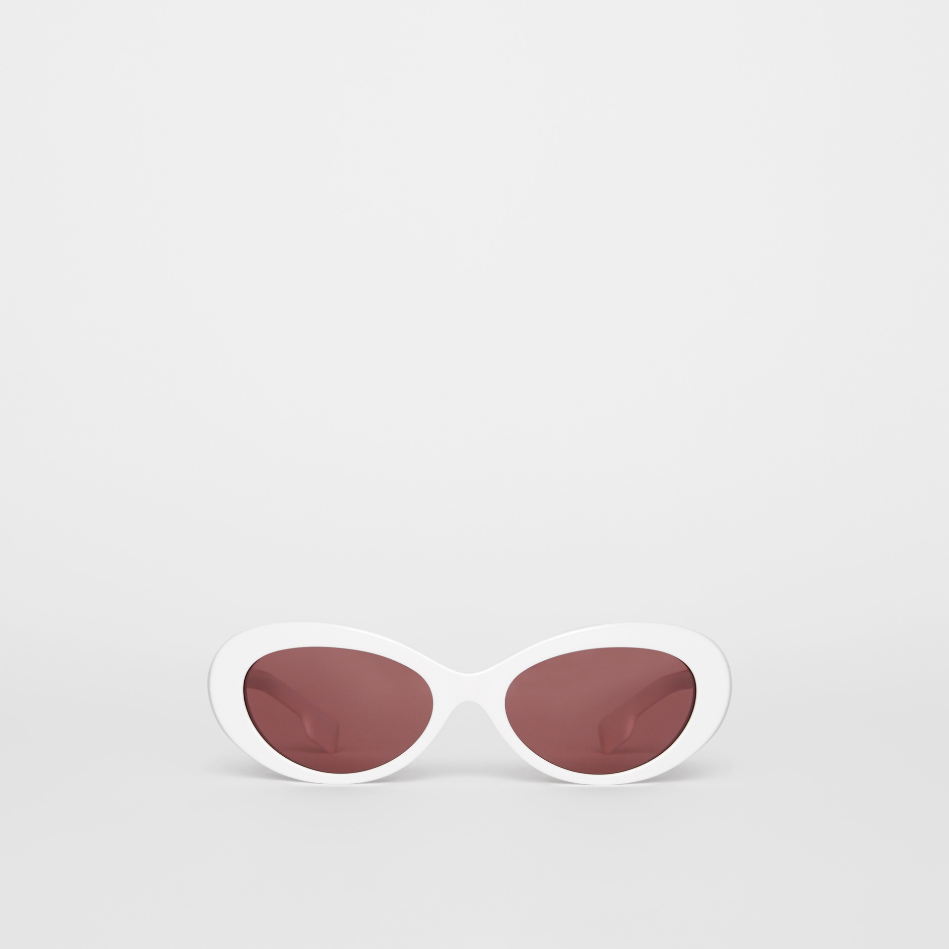 Cat Eye Frame Sunglasses In White Women Burberry United States
