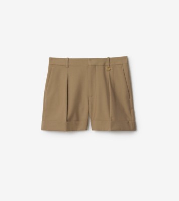 Wool Tailored Shorts in Puddle - Women | Burberry® Official