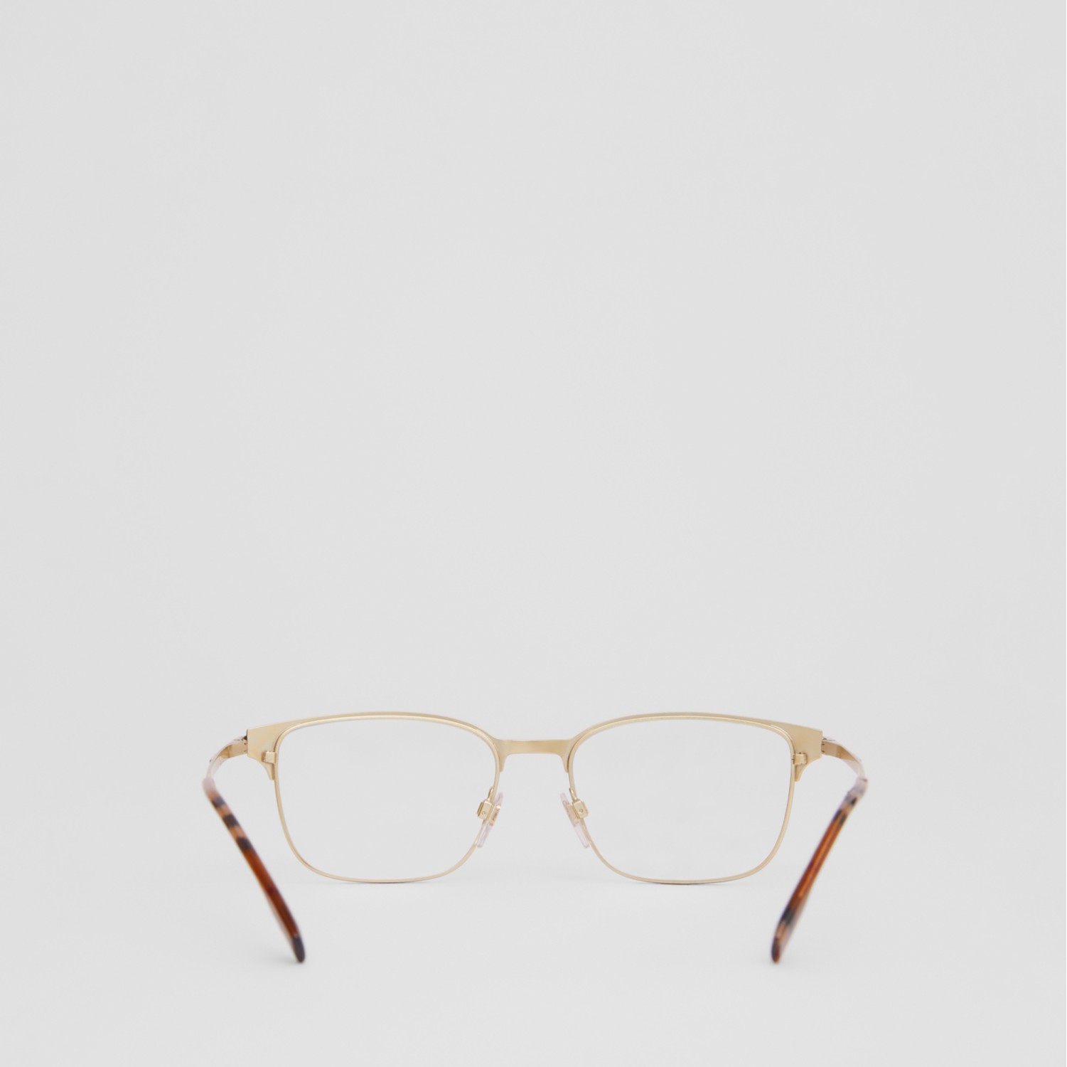 Rectangular Optical Frames in Birch brown/light gold - Men | Burberry ...