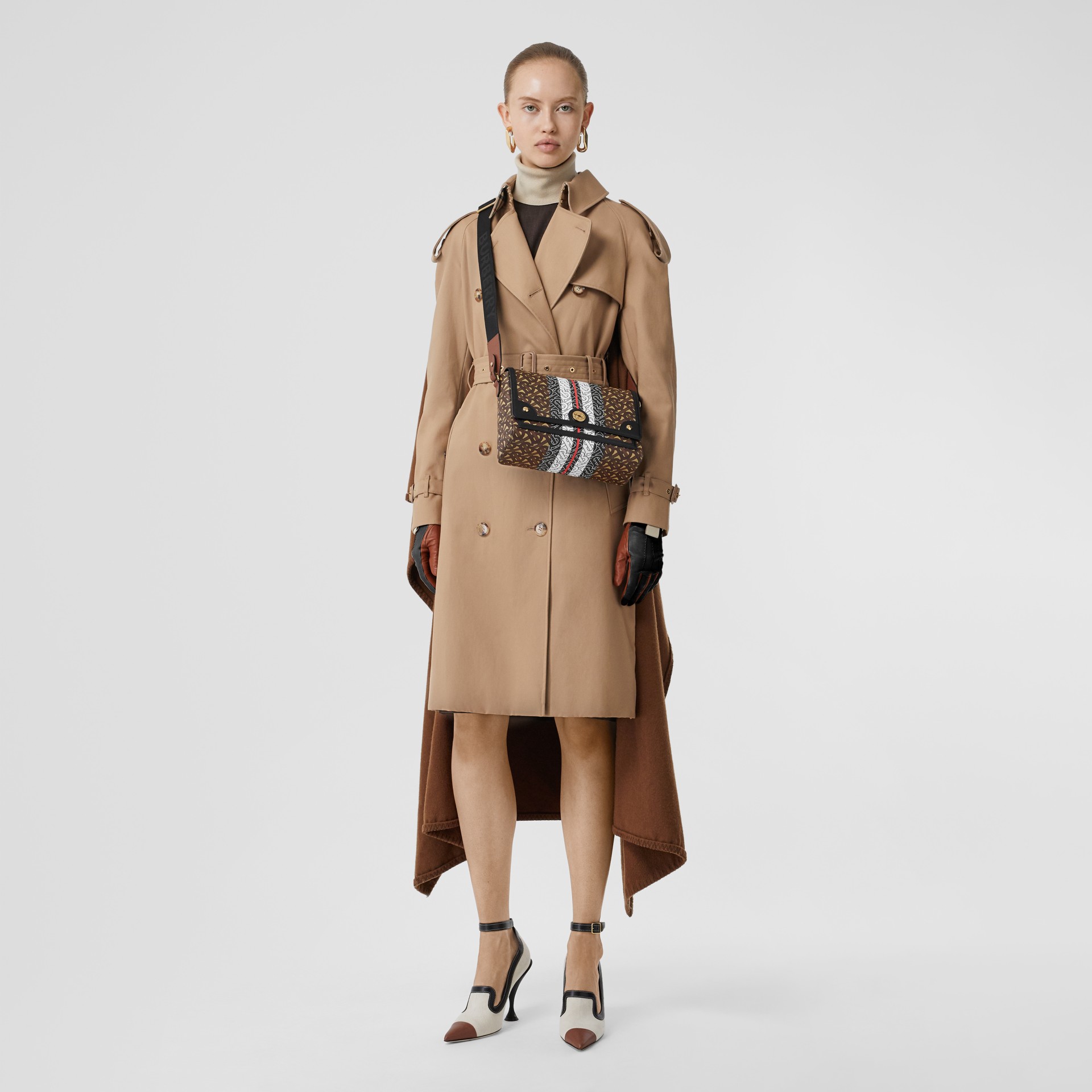 Burberry Monogram Stripe E-canvas Crossbody Bag | semashow.com