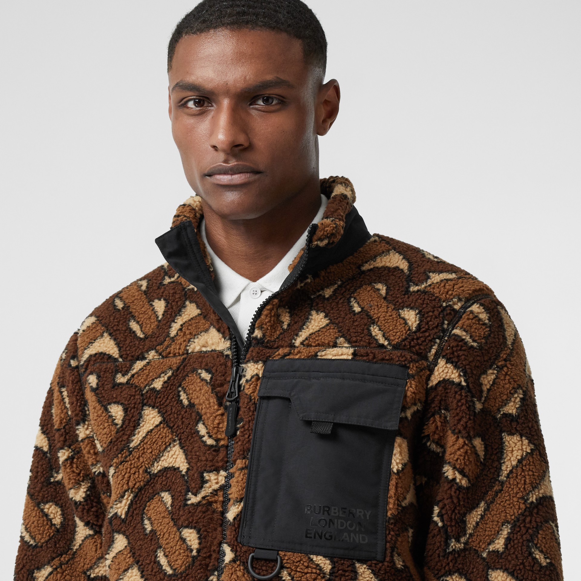 Burberry Monogram Pattern Fleece Jacket | IUCN Water