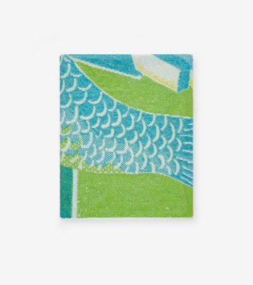 Fish and Chips Cotton Towel in Iguana green | Burberry® Official