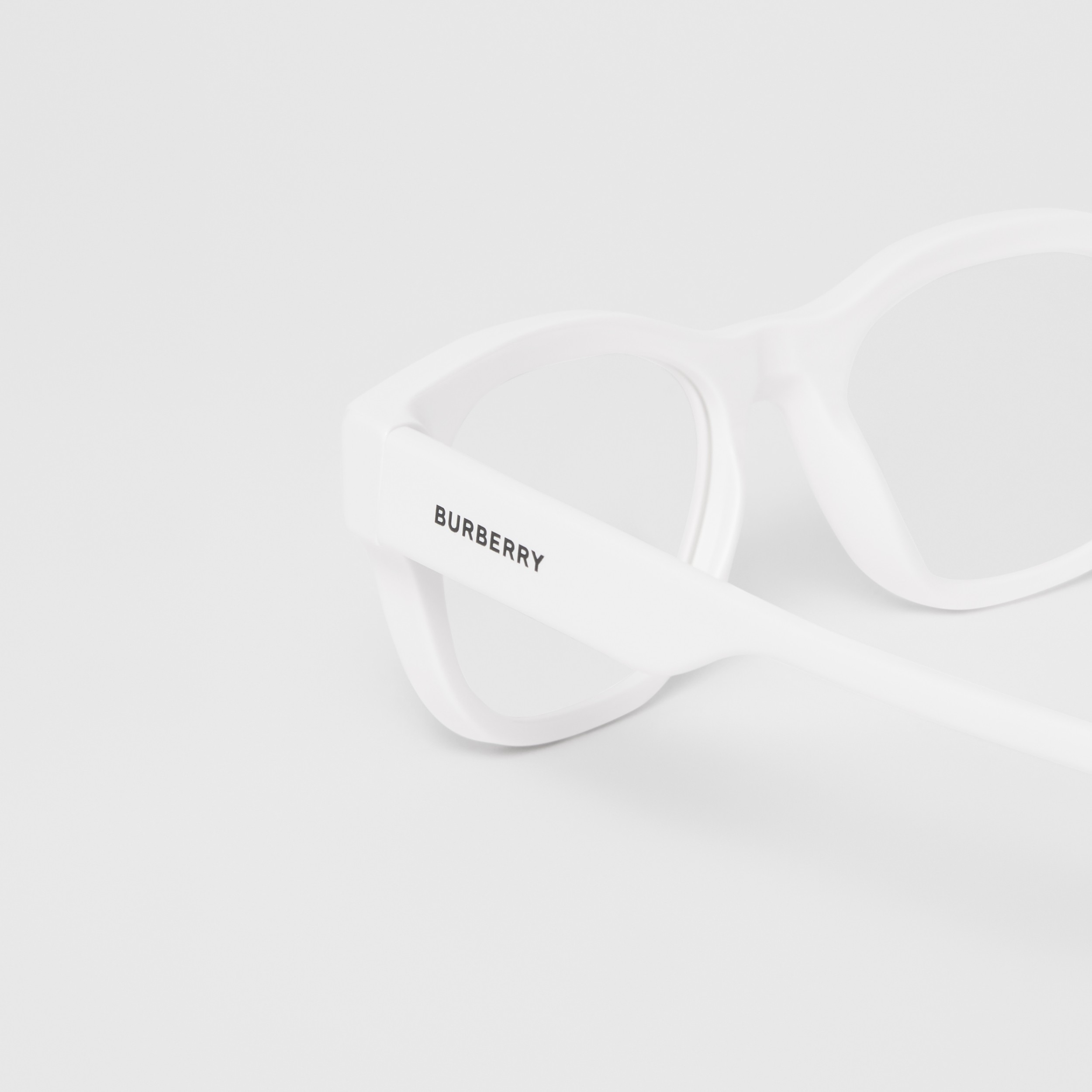 Square Optical Frames In White Men Burberry United States