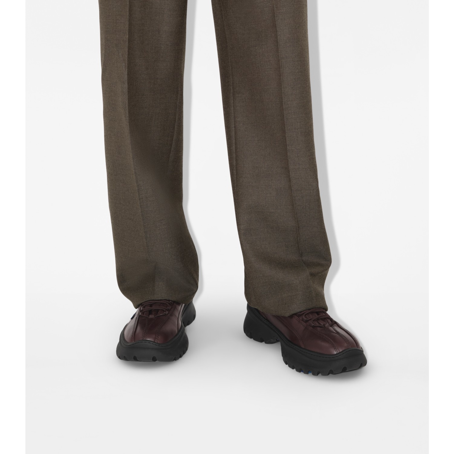 Leather Scoot Shoes in Beet - Men | Burberry® Official