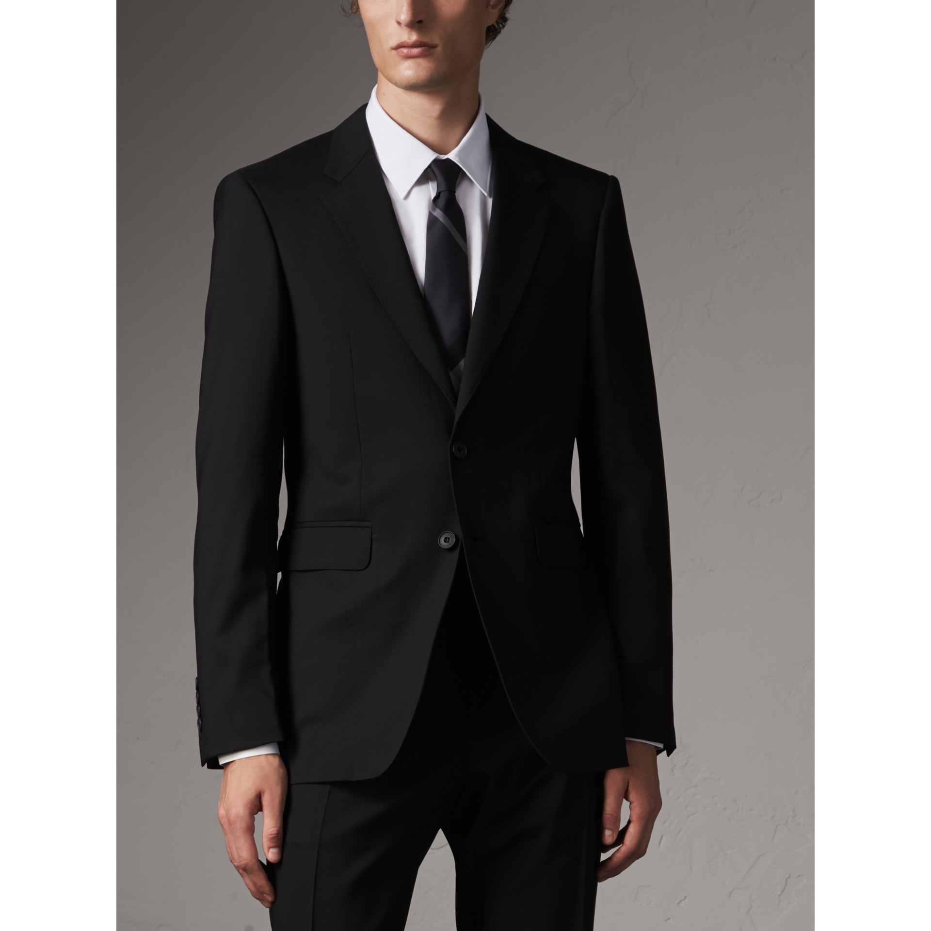 Modern Fit Wool Suit in Black - Men | Burberry United States