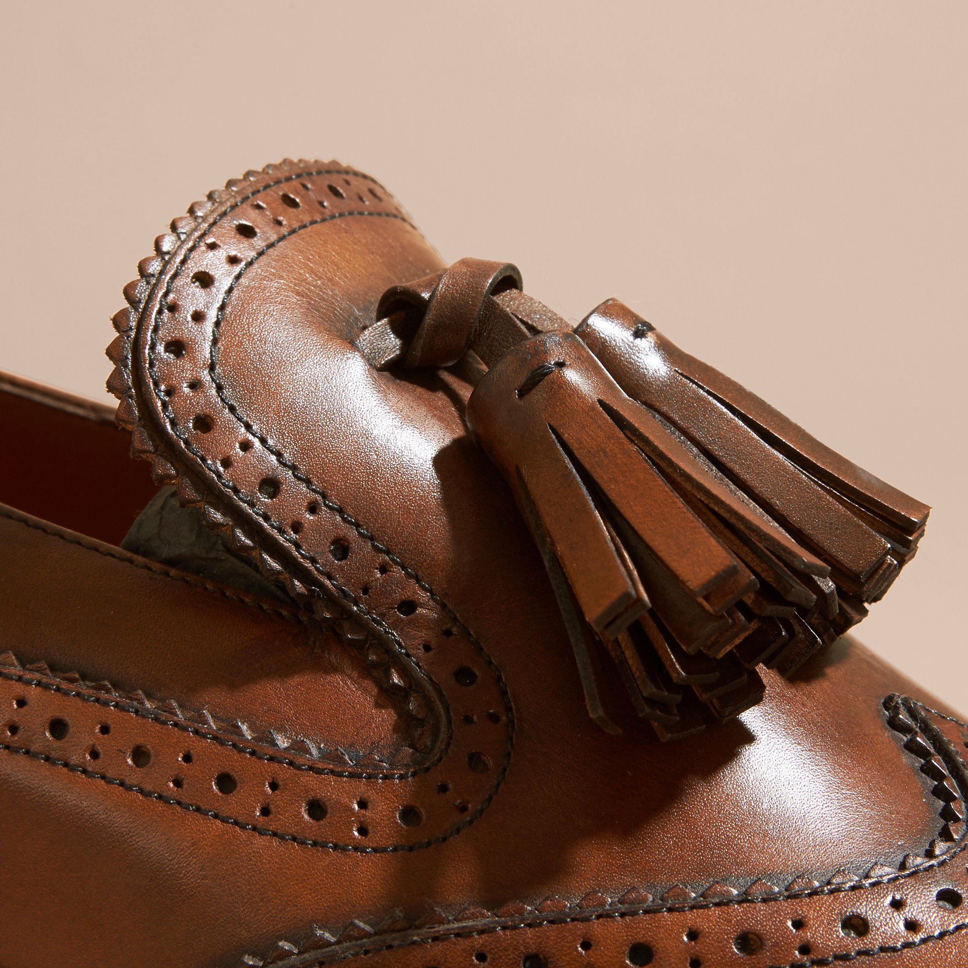 Leather Tassel Loafers Burberry