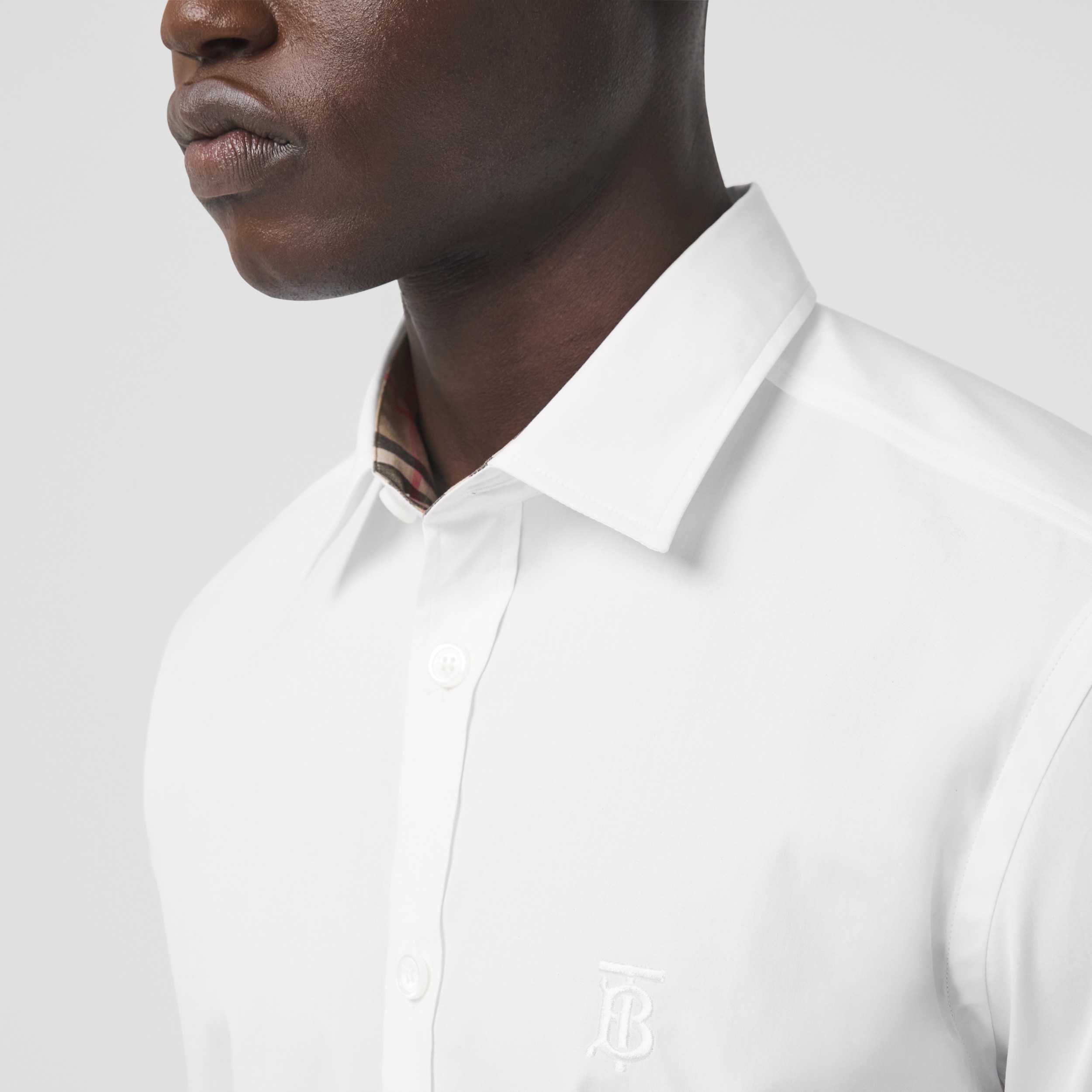 sale online UK Burberry Monogram Motif Stretch T-shirt in White for Men ...