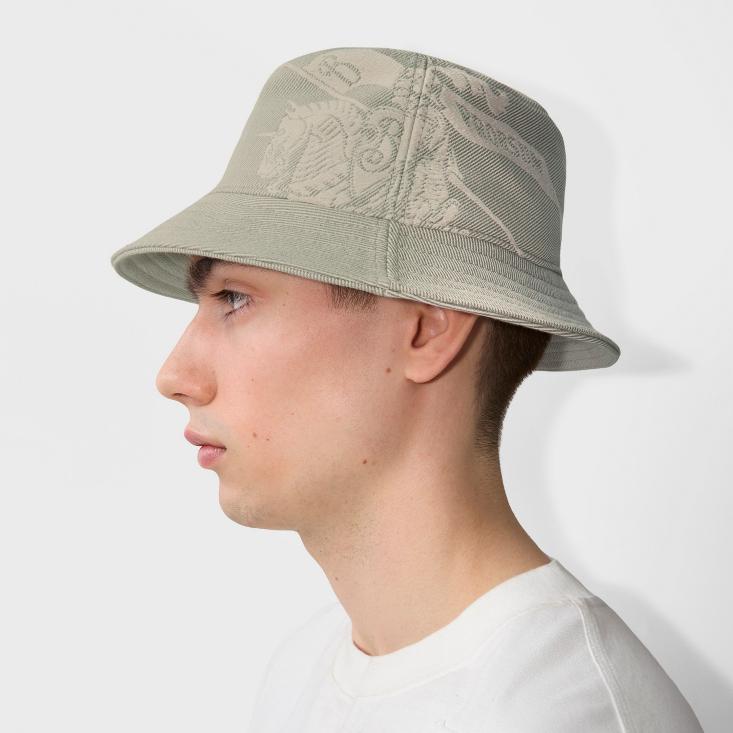 EKD Cotton Blend Bucket Hat in Hunter - Men | Burberry® Official EKD Cotton Blend Bucket Hat in Hunter - Men | Burberry® Official