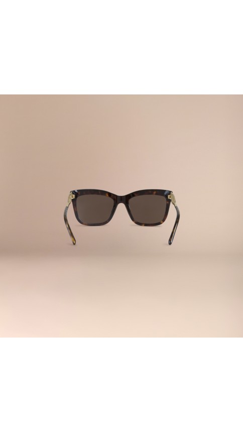 Gabardine Lace Collection Square Frame Sunglasses Tortoise Shell Burberry