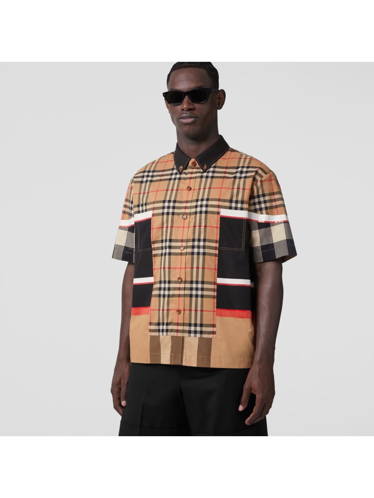 Mens cream long sleeve button up Burberry shirt - munimoro.gob.pe