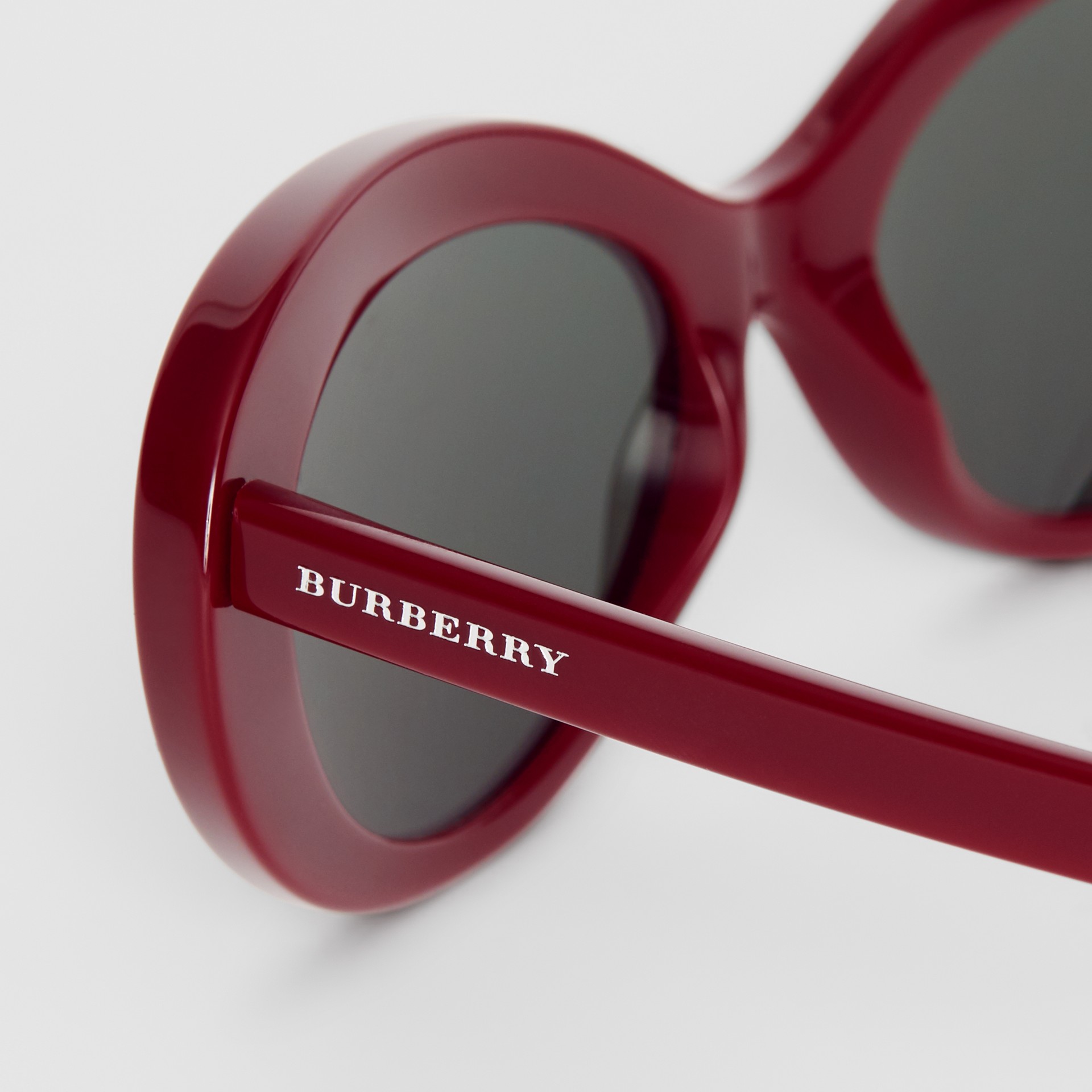 Cat Eye Frame Sunglasses In Burgundy Women Burberry United States