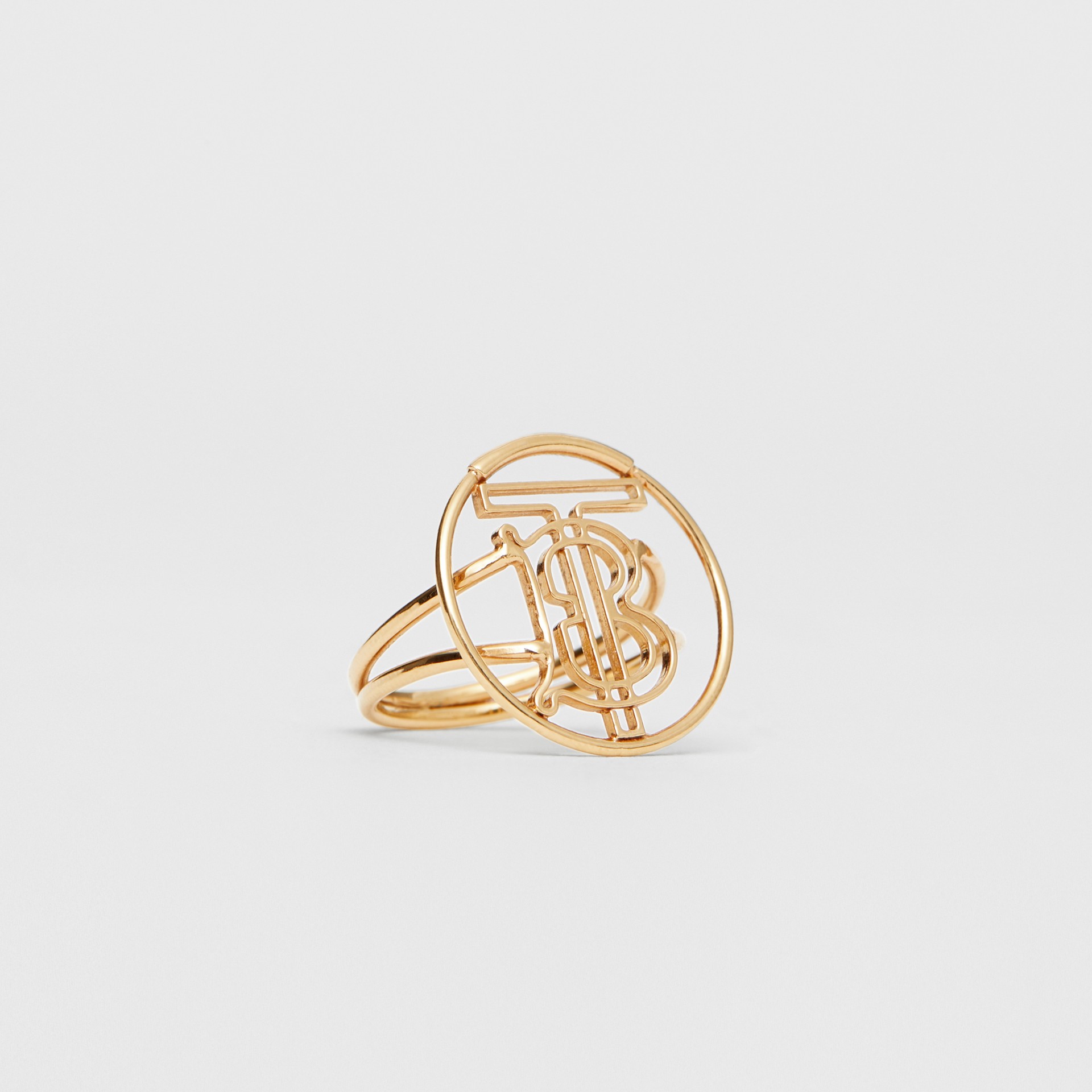 Gold-plated Monogram Motif Ring in Light - Women | Burberry United States