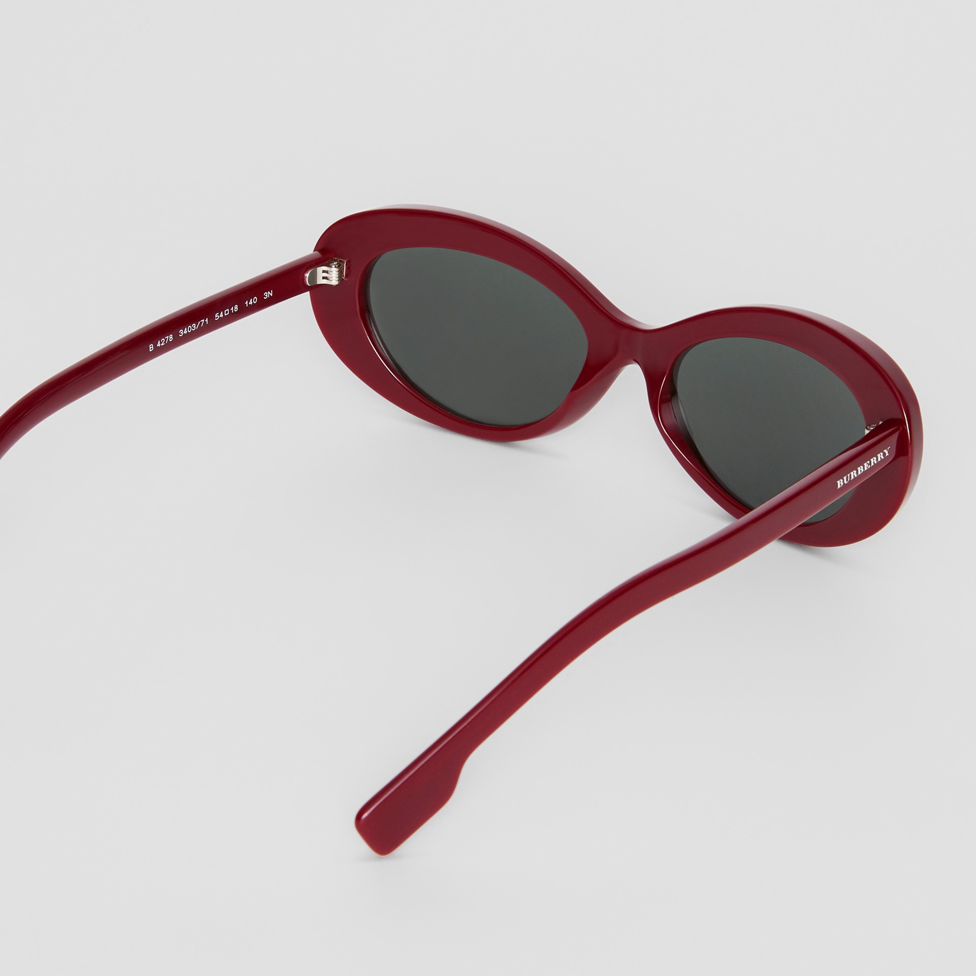 Cat Eye Frame Sunglasses In Burgundy Women Burberry United States