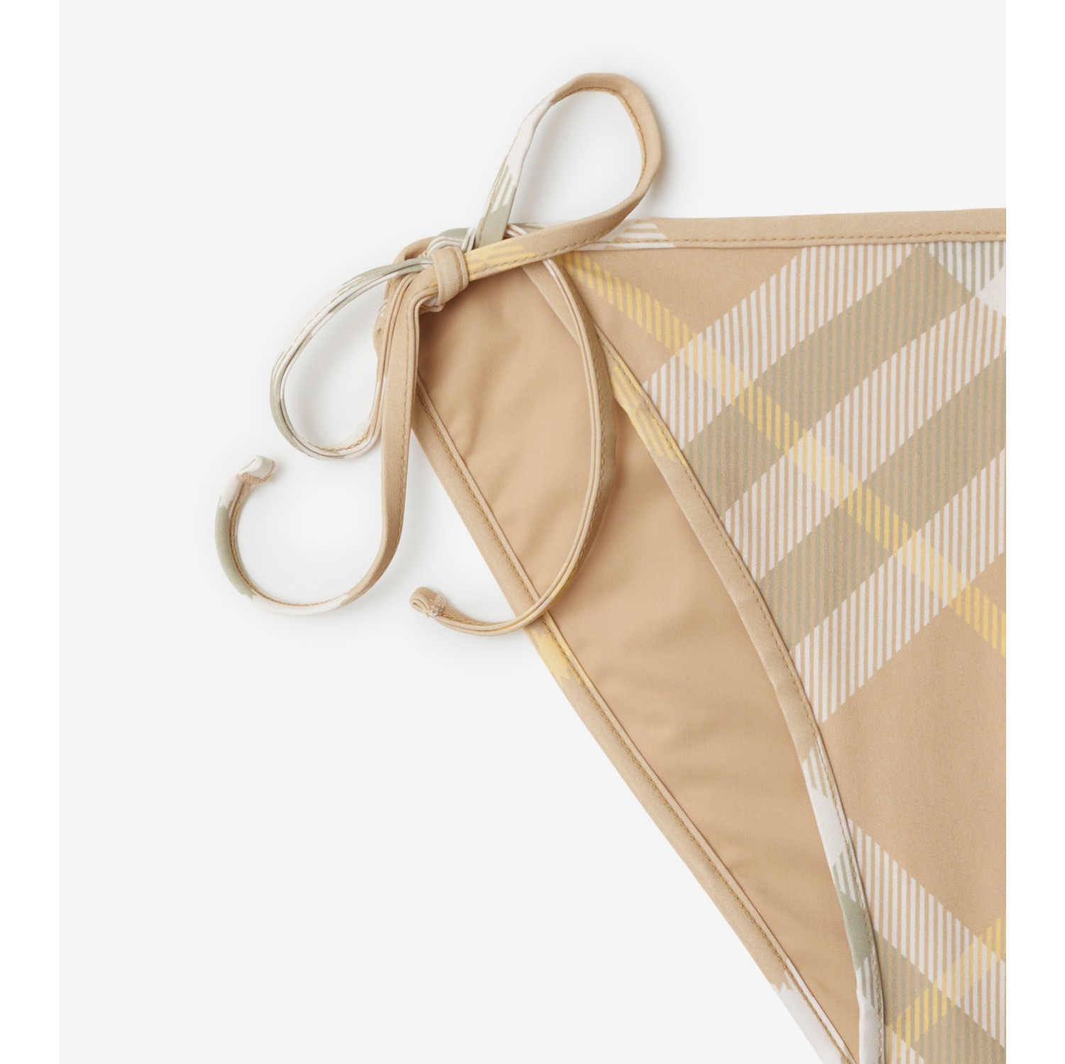 Check Bikini Briefs in Flax - Women | Burberry® Official