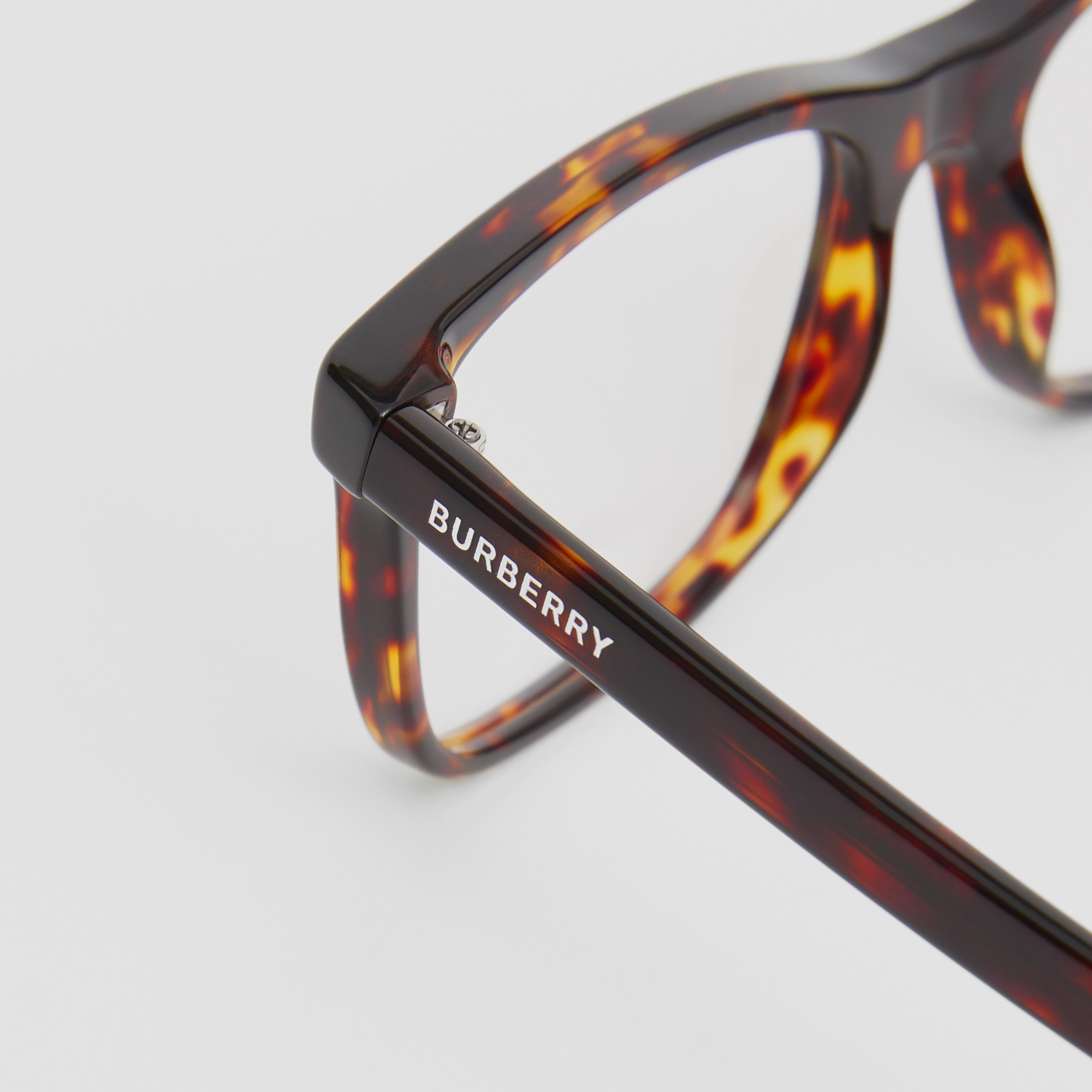 Rectangular Optical Frames In Tortoiseshell Men Burberry United States