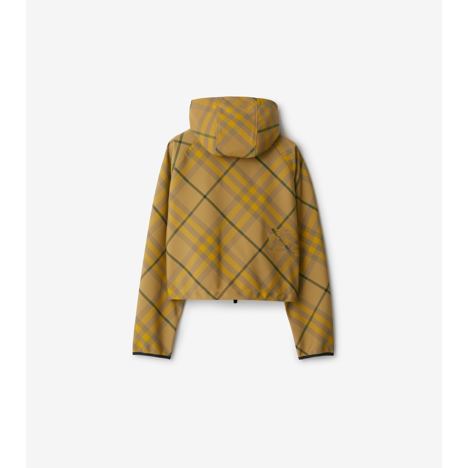 Cropped Check Lightweight Jacket in Cedar - Women | Burberry® Official
