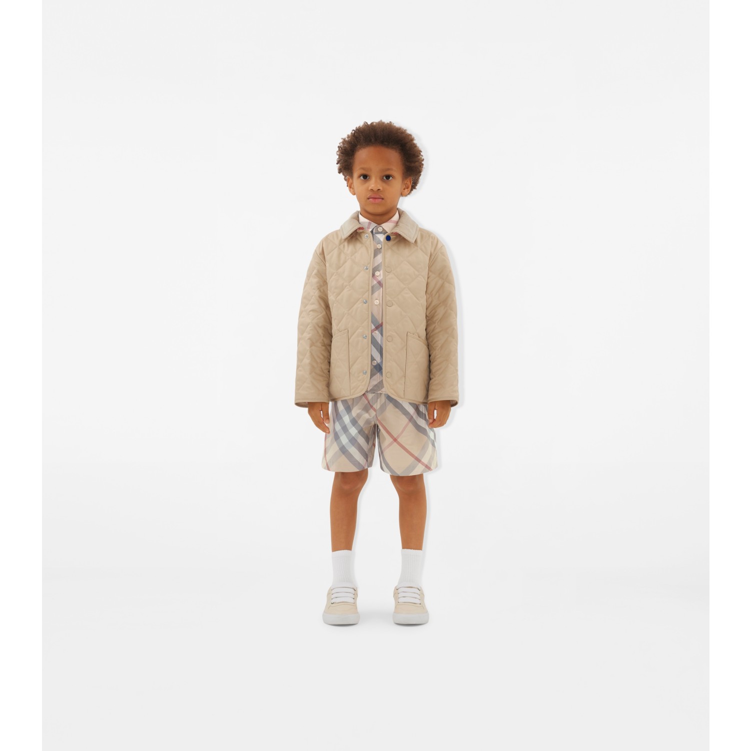 Quilted Barn Jacket in Pale stone | Burberry® Official