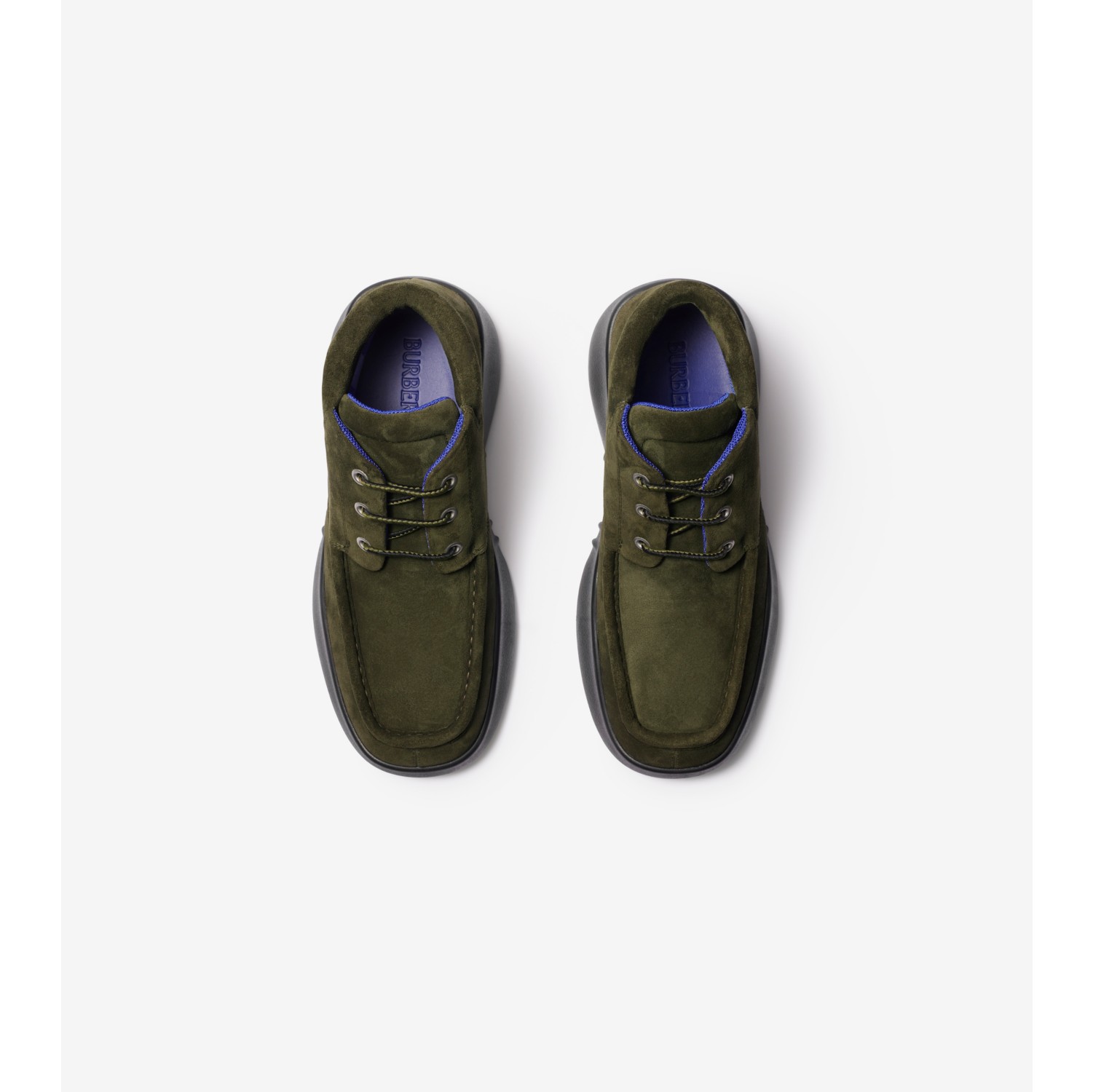 Suede Log Boots in Loch - Men | Burberry® Official