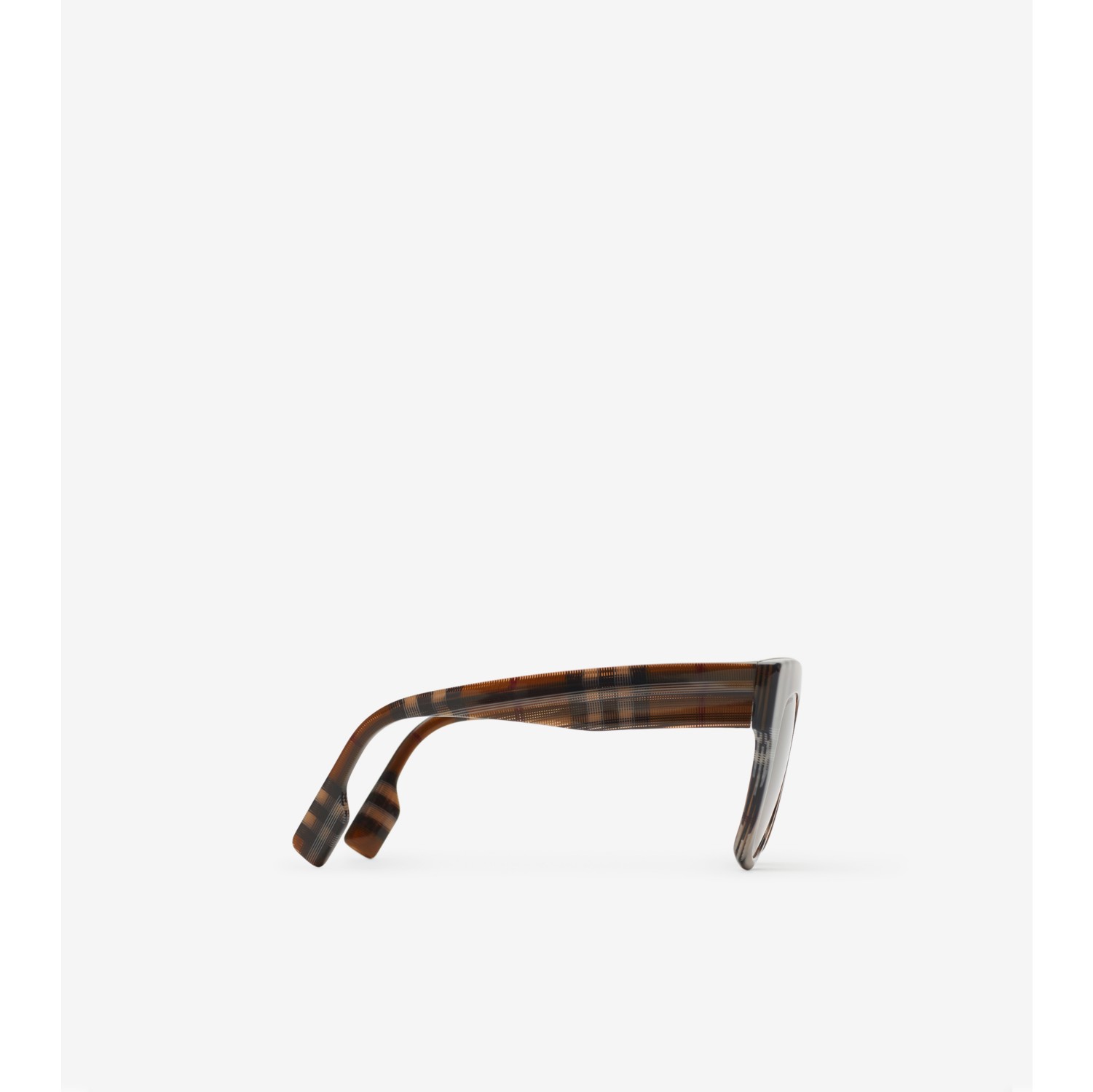 Check Square Frame Sunglasses in Birch brown - Women | Burberry® Official