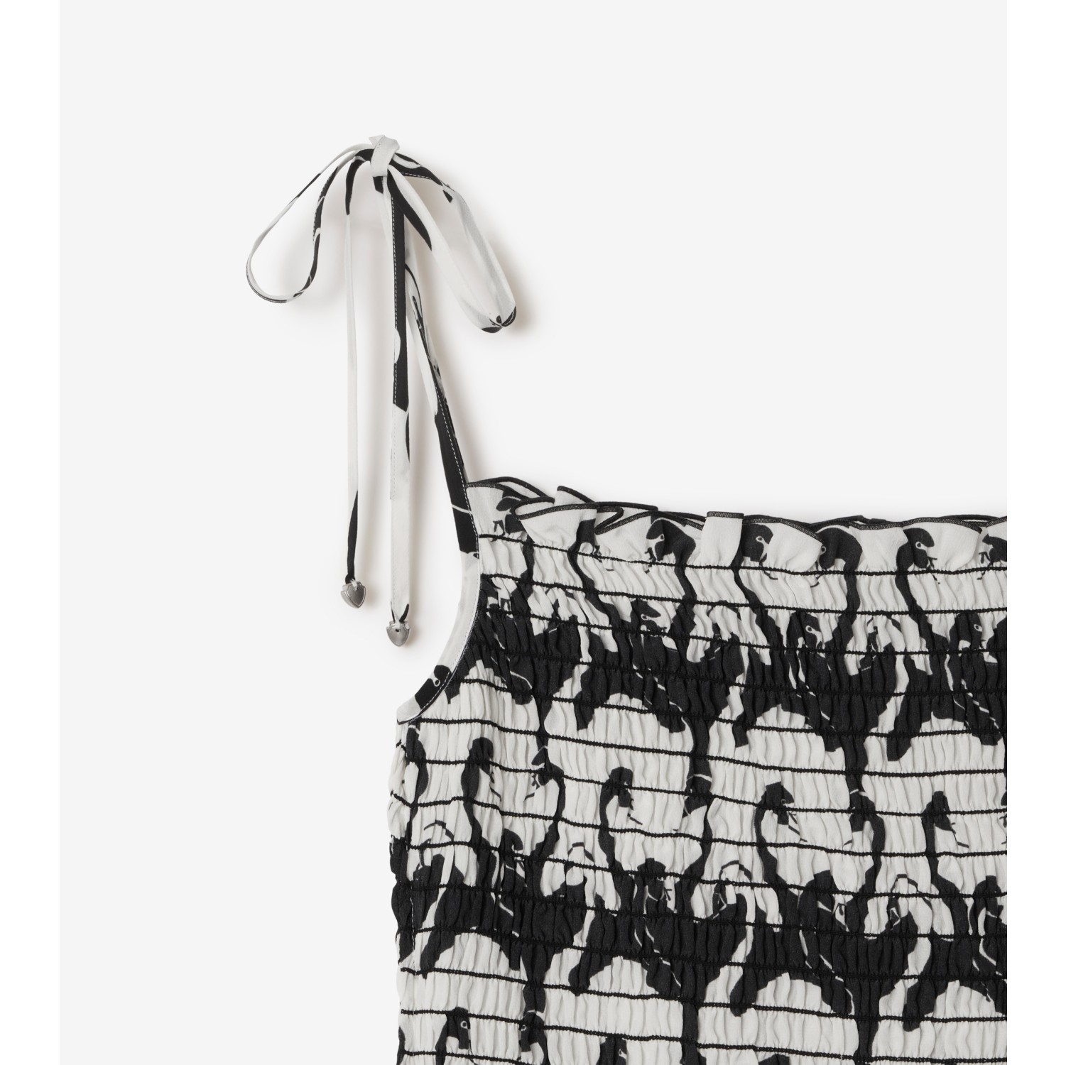 Swan Silk Top in Monochrome - Women | Burberry® Official