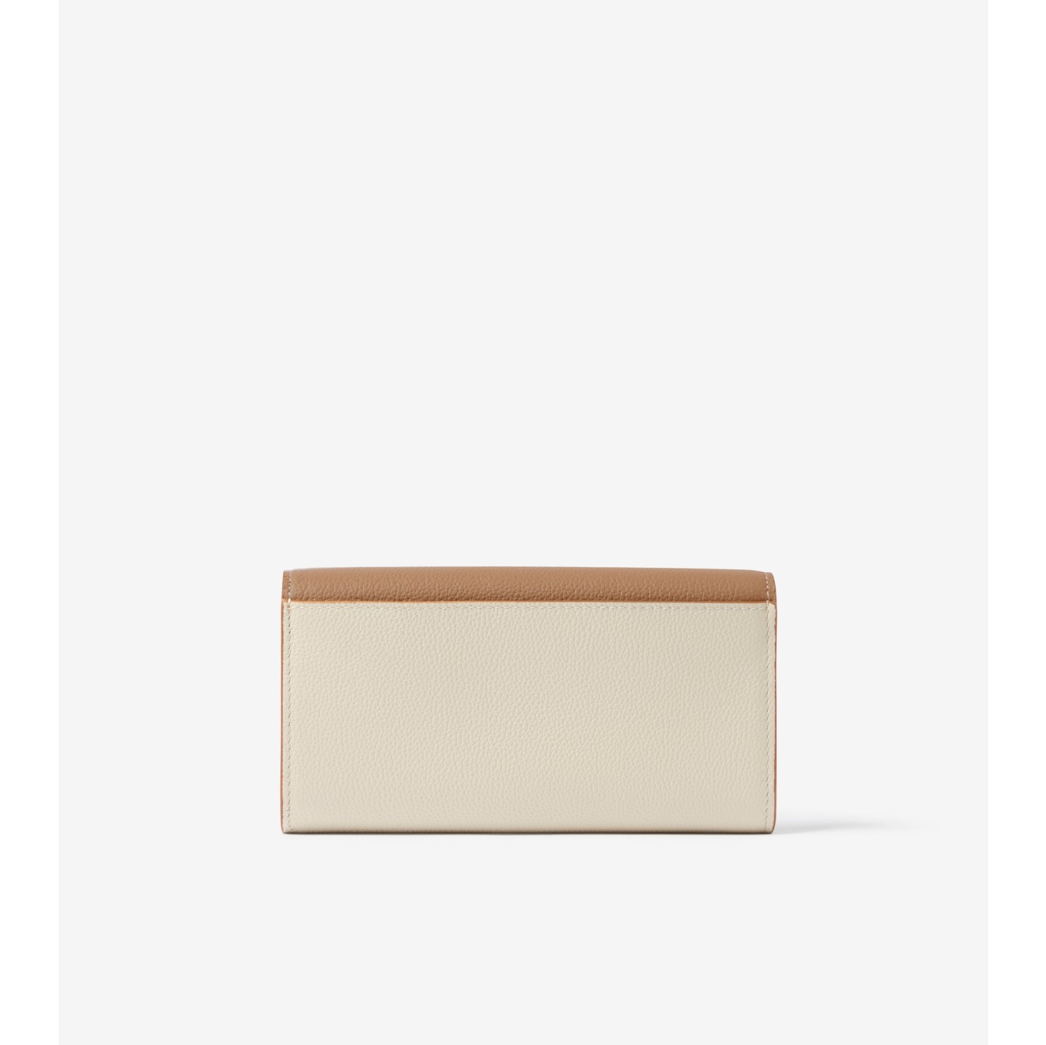 Tri-tone Grainy Leather TB Continental Wallet in Camel/archive beige ...