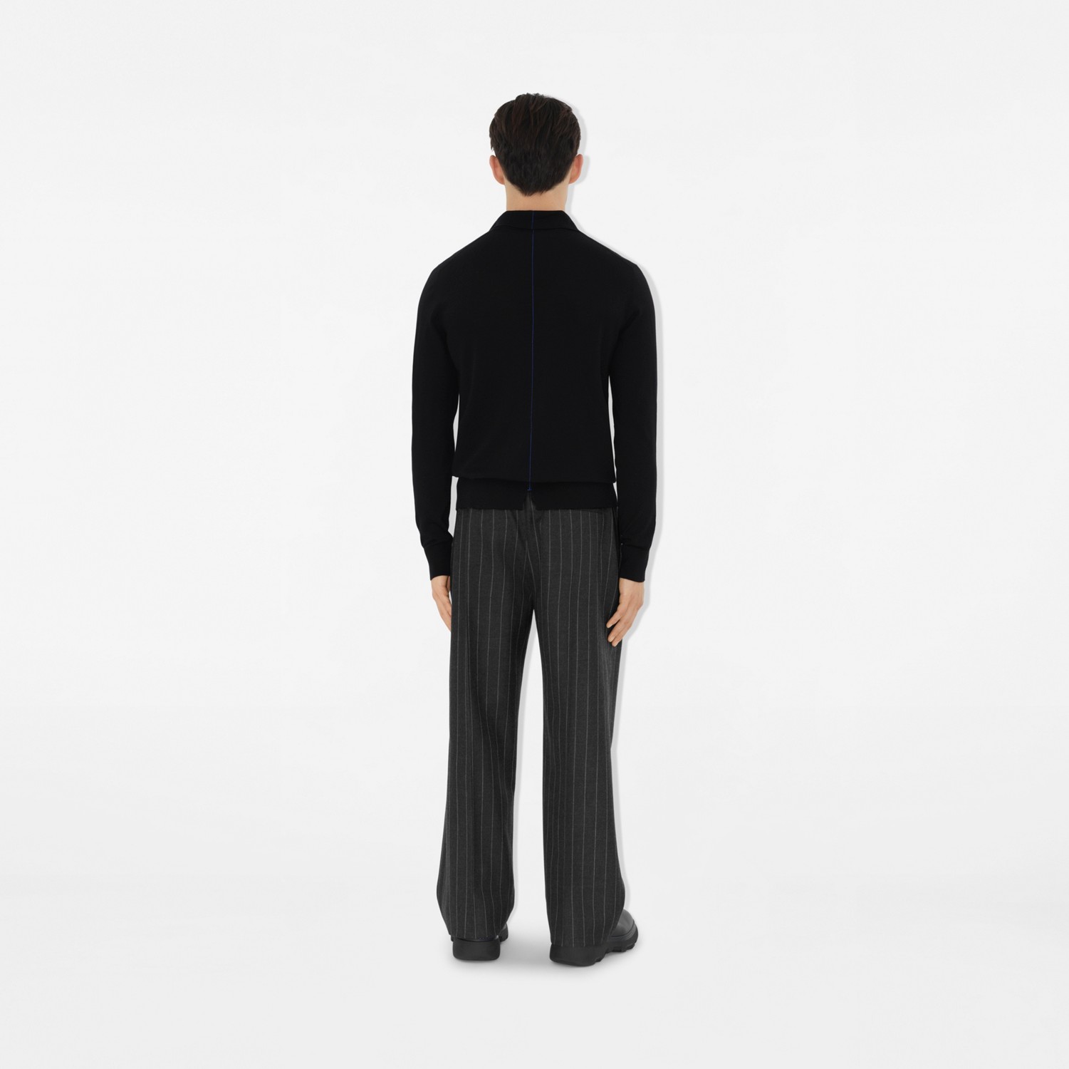 Poloshirt aus Wolle (Schwarz) - Herren | Burberry® Poloshirt aus Wolle (Schwarz) - Herren | Burberry®