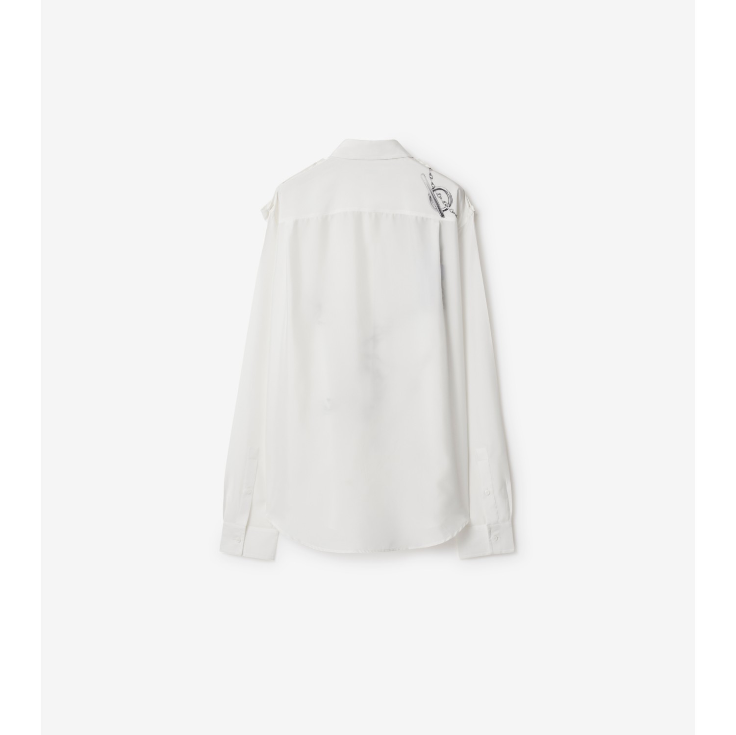 Knight Hardware Silk Shirt in Blue/white - Men | Burberry® Official