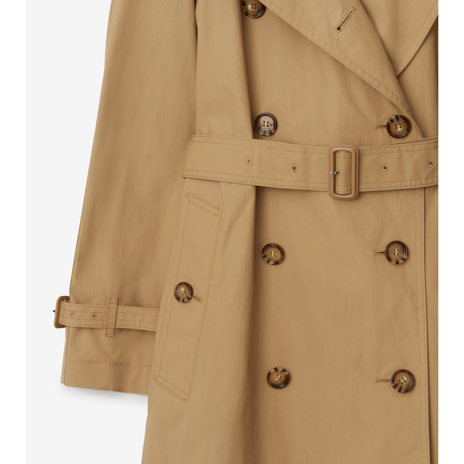 Mid Length Cotton Trench Coat In Archive Beige Women Burberry® Official