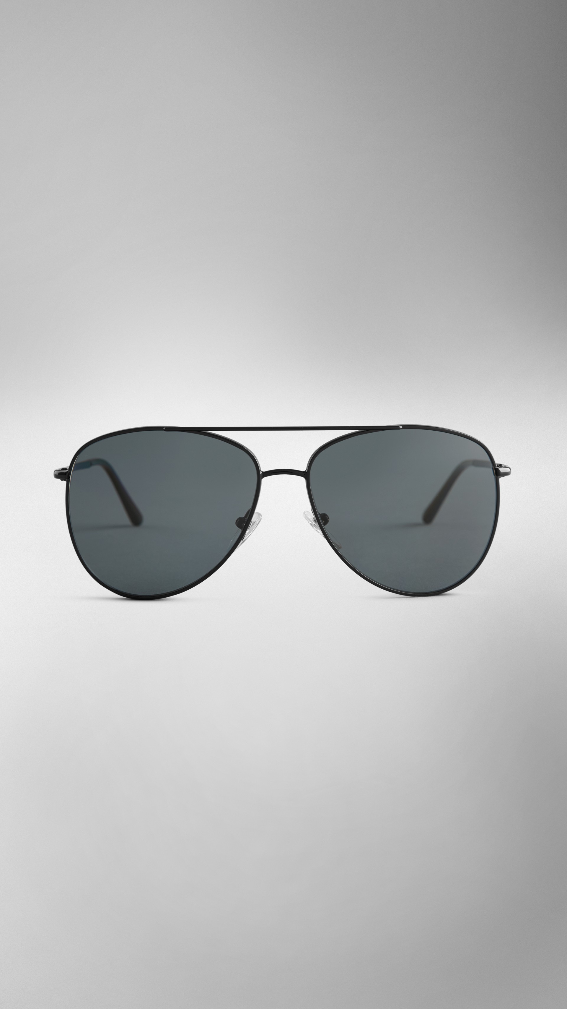 Check Arm Aviator Sunglasses In Black Burberry United States