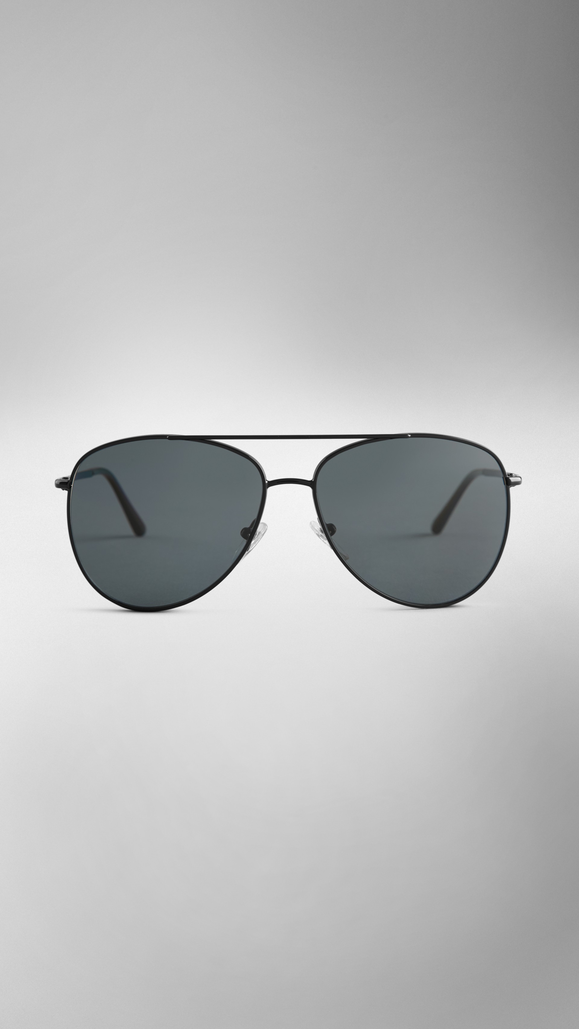Check Arm Aviator Sunglasses In Black Burberry United States