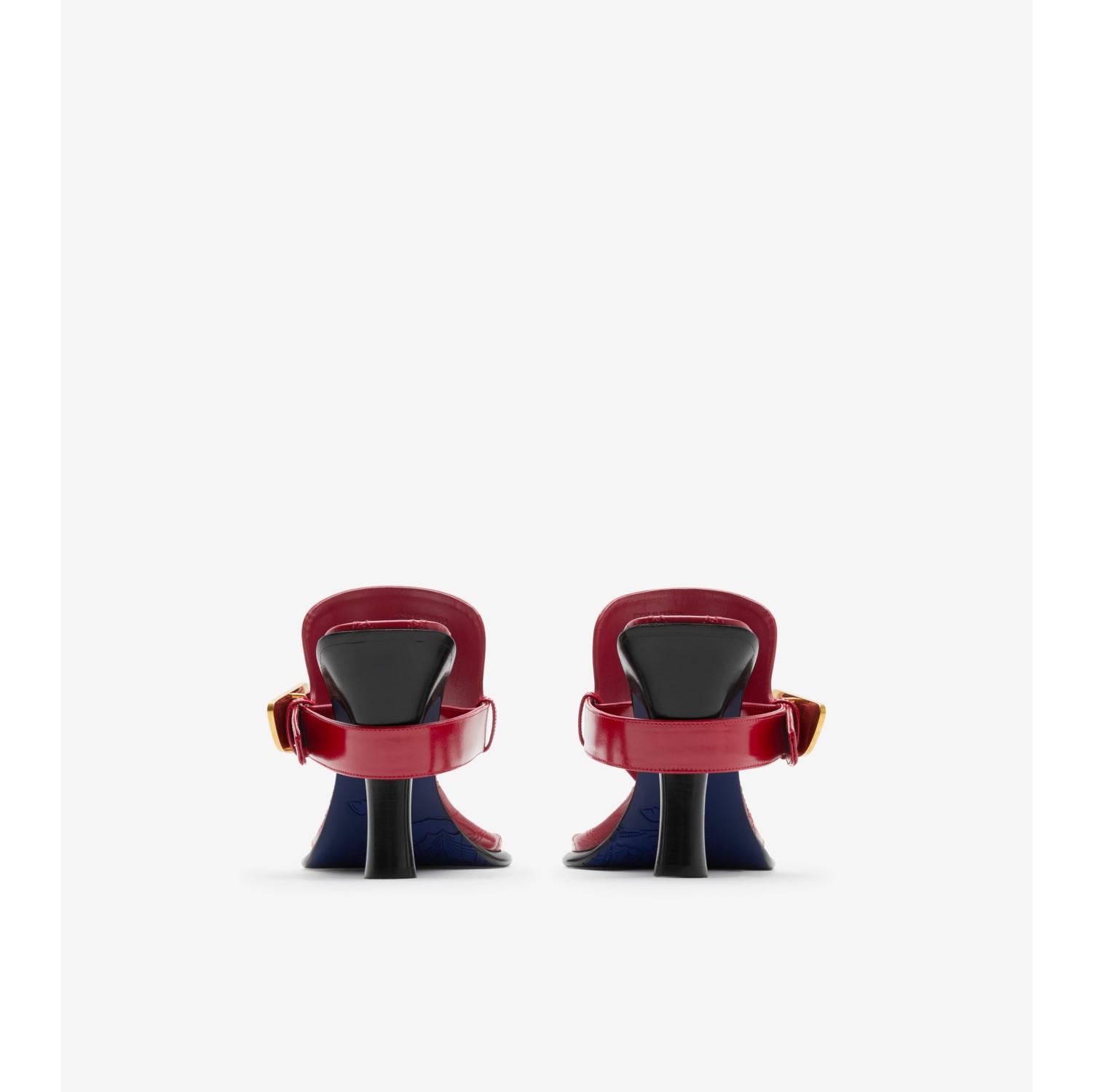 Leather Bay Sandals in Scarlet - Women | Burberry® Official
