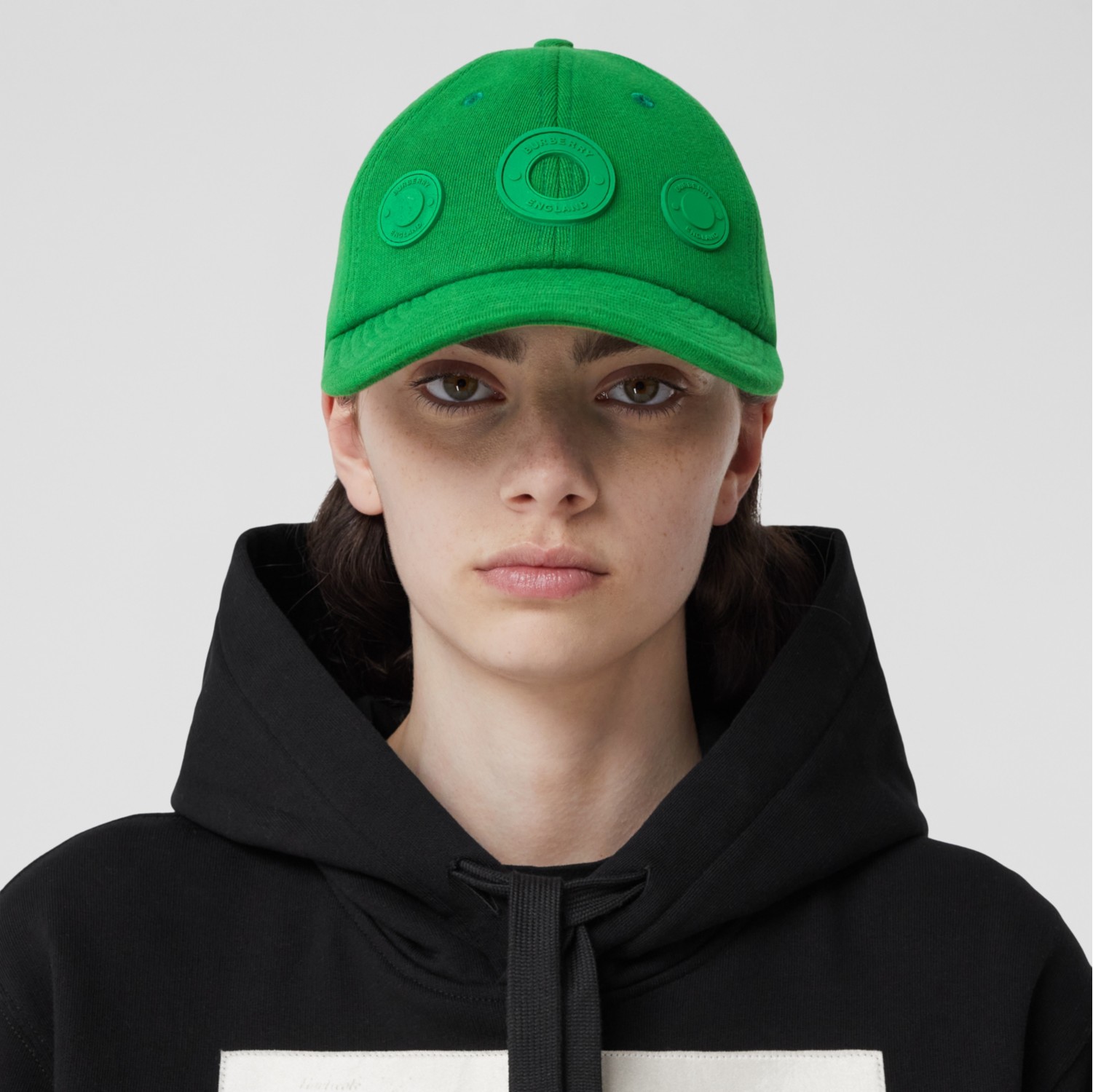 Logo Graphic Cotton Baseball Cap in Ivy green - Men | Burberry® Official