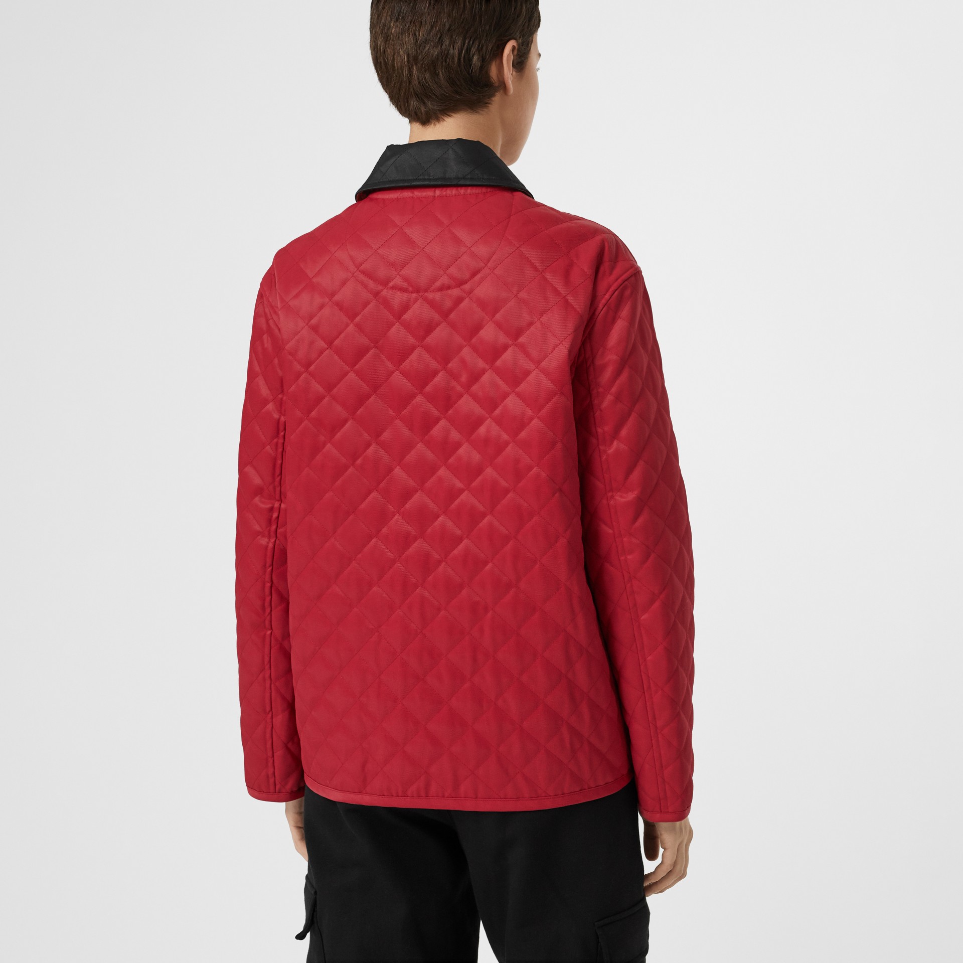 Diamond Quilted Barn Jacket In Red Women Burberry United States