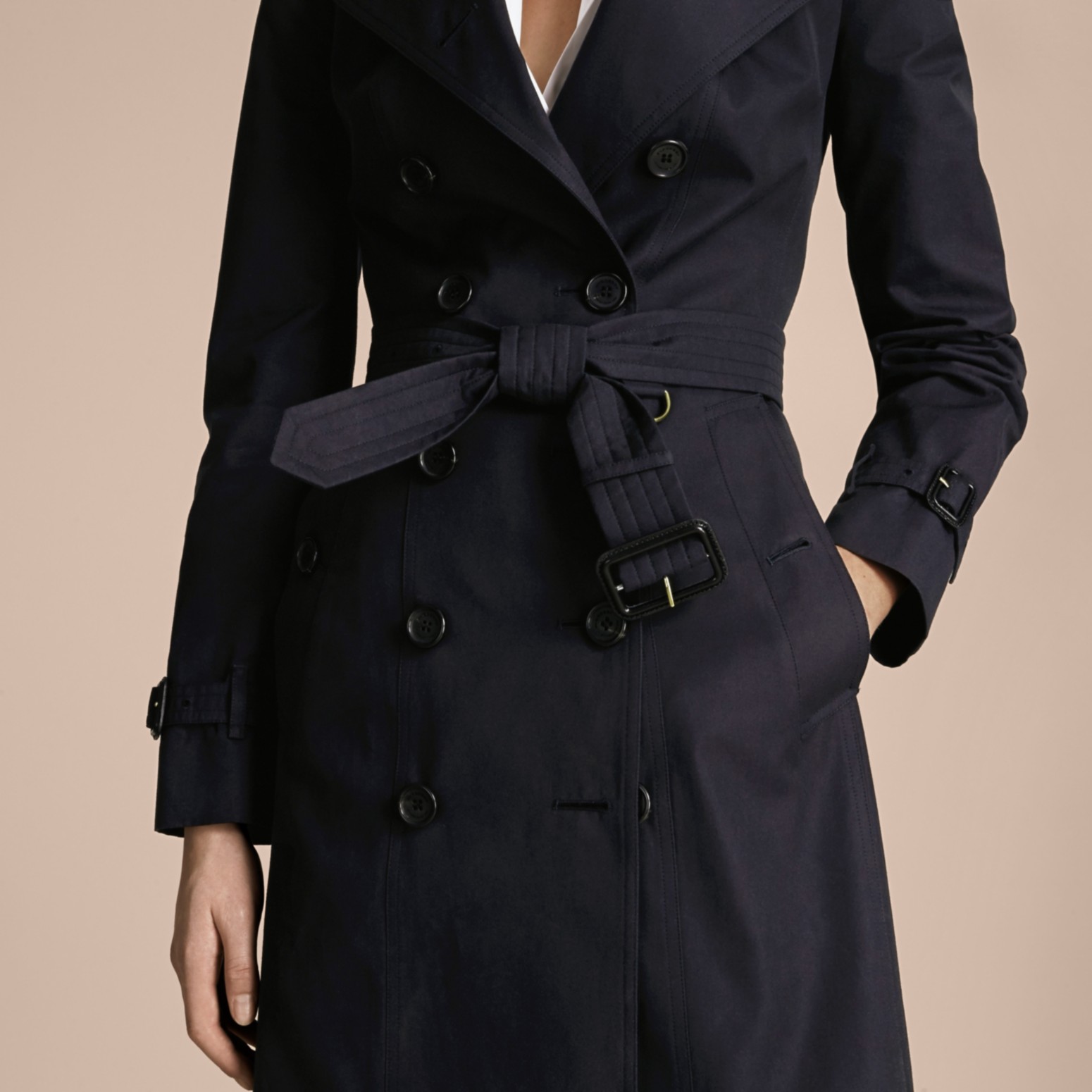 The Sandringham – Long Heritage Trench Coat Navy | Burberry