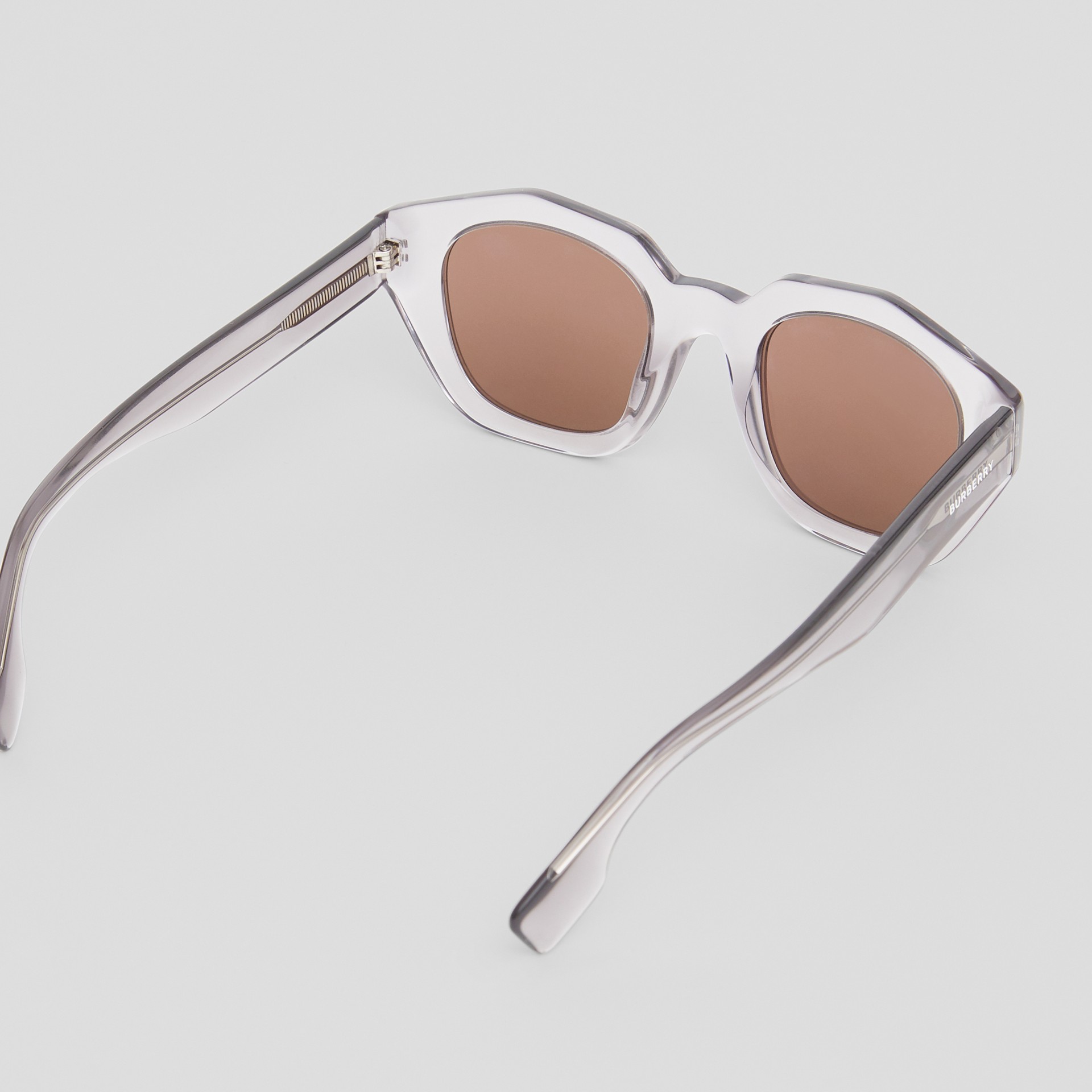 Geometric Frame Sunglasses In Grey Women Burberry United States