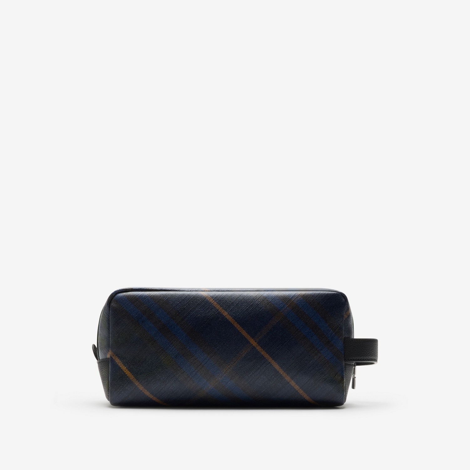 Check Travel Pouch in Midnight - Men, Cotton, Linen | Burberry® Official Check Travel Pouch in Midnight - Men, Cotton, Linen | Burberry® Official