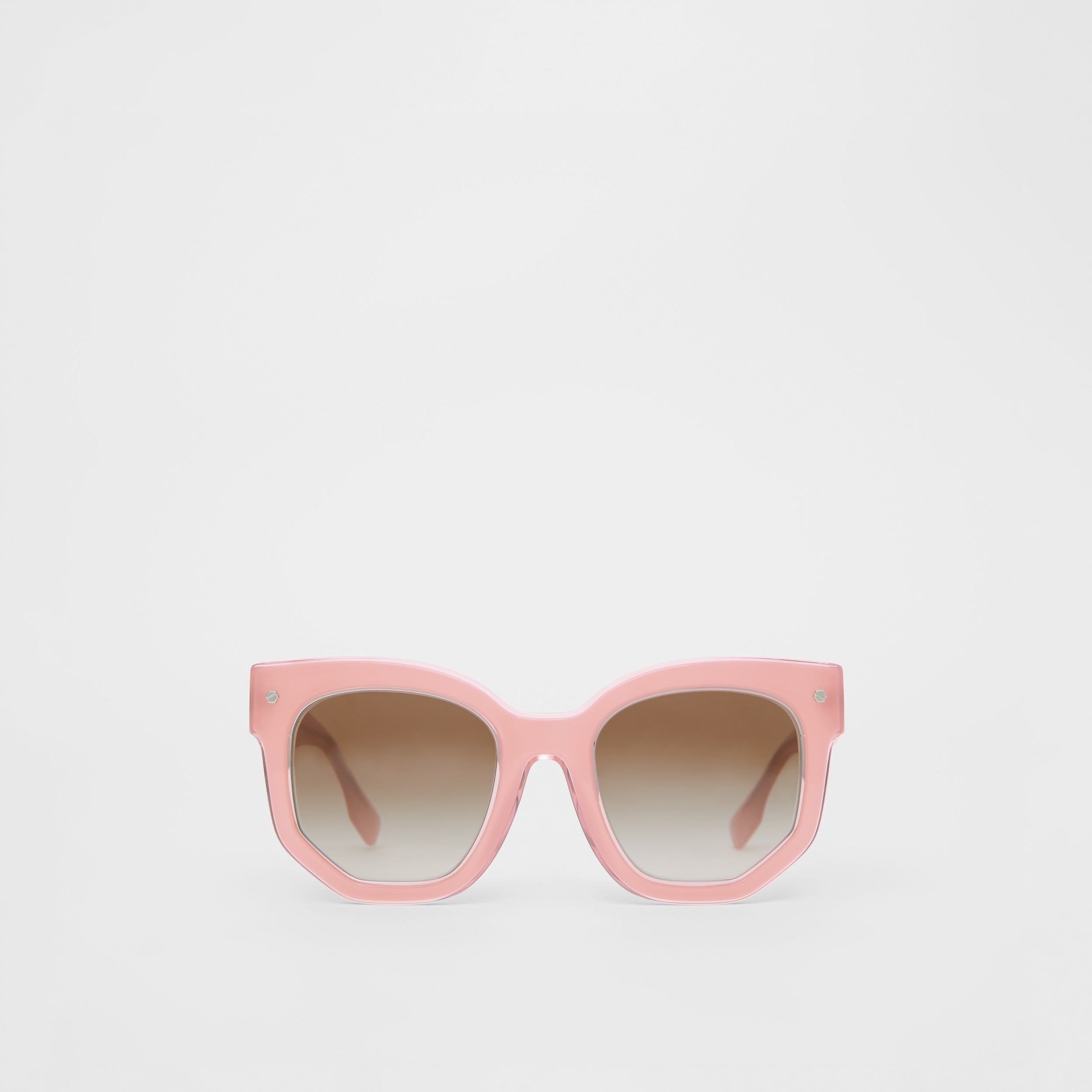 Geometric Frame Sunglasses In Pink Women Burberry United States