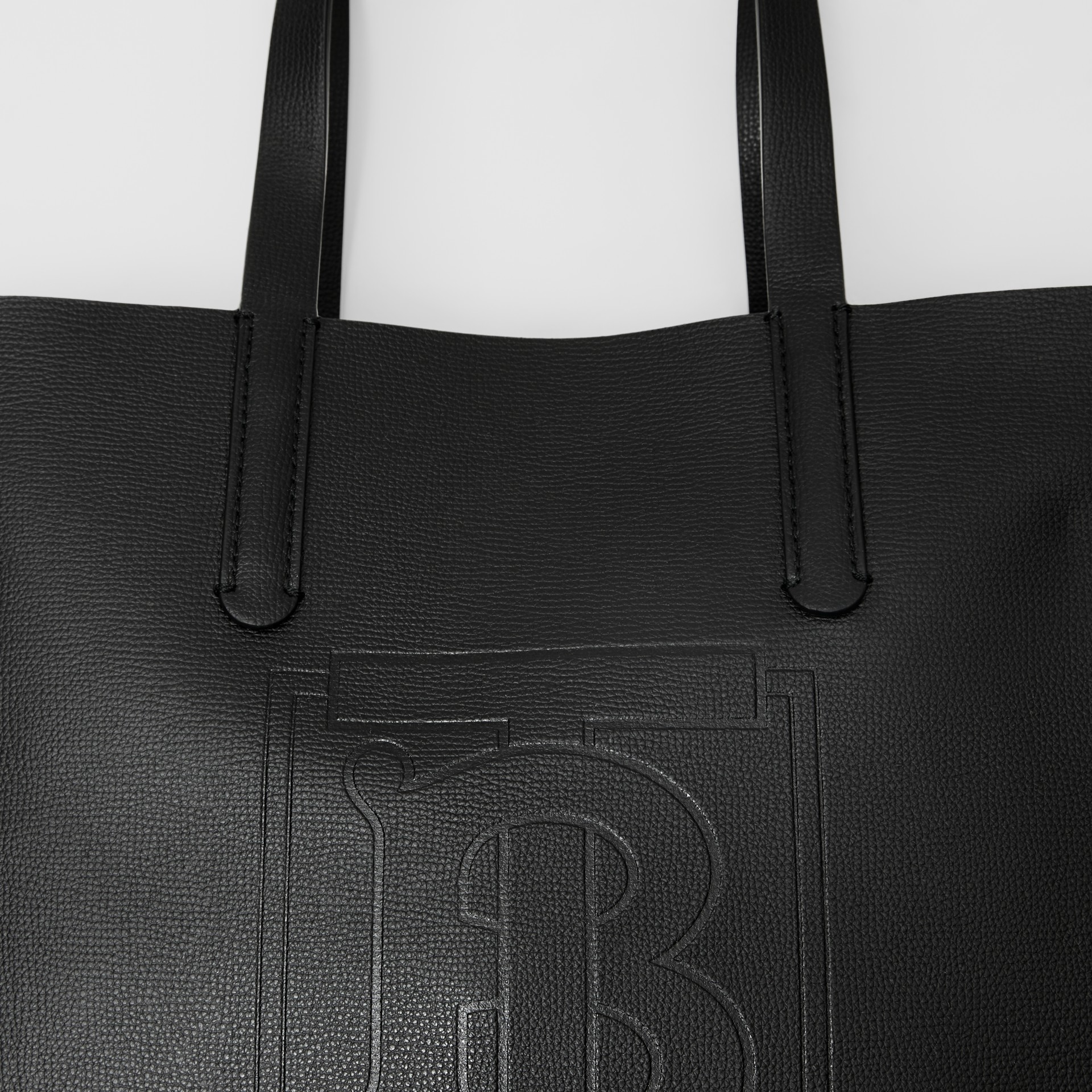 Burberry Large Monogram Embossed Leather Tote | IUCN Water