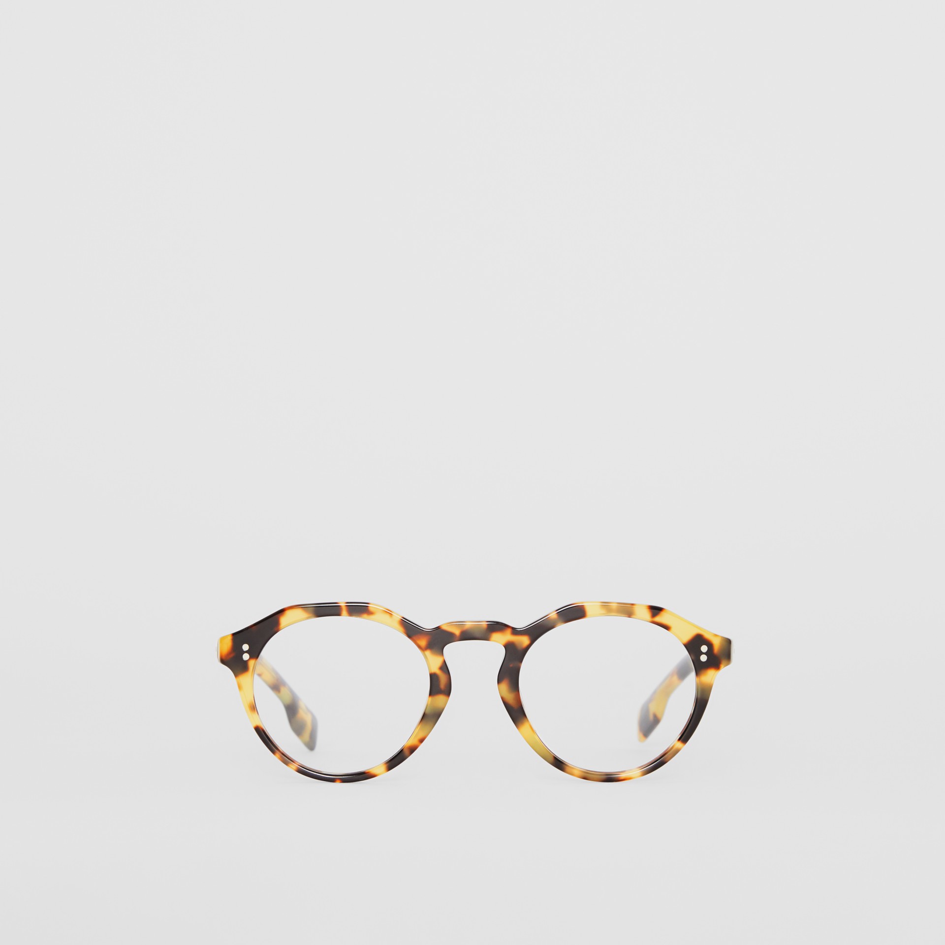 Keyhole Round Optical Frames In Tortoiseshell Men Burberry United