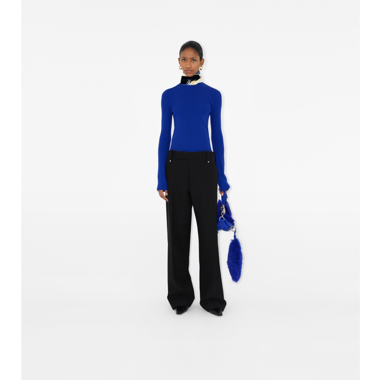 Ram Print Silk Scarf in Knight | Burberry® Official