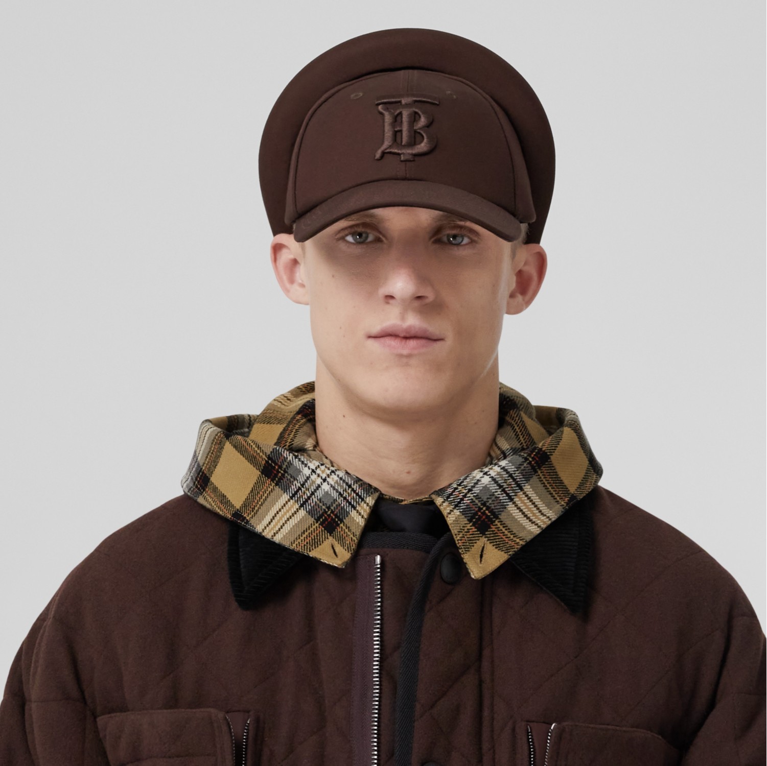Cotton Gabardine Reconstructed Cap in Brown - Men | Burberry® Official