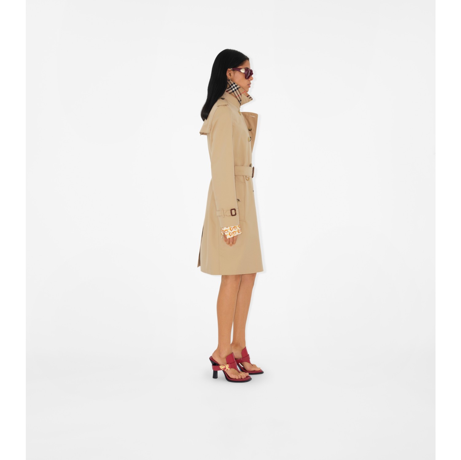 Mid-length Kensington Heritage Trench Coat in Honey - Women | Burberry ...